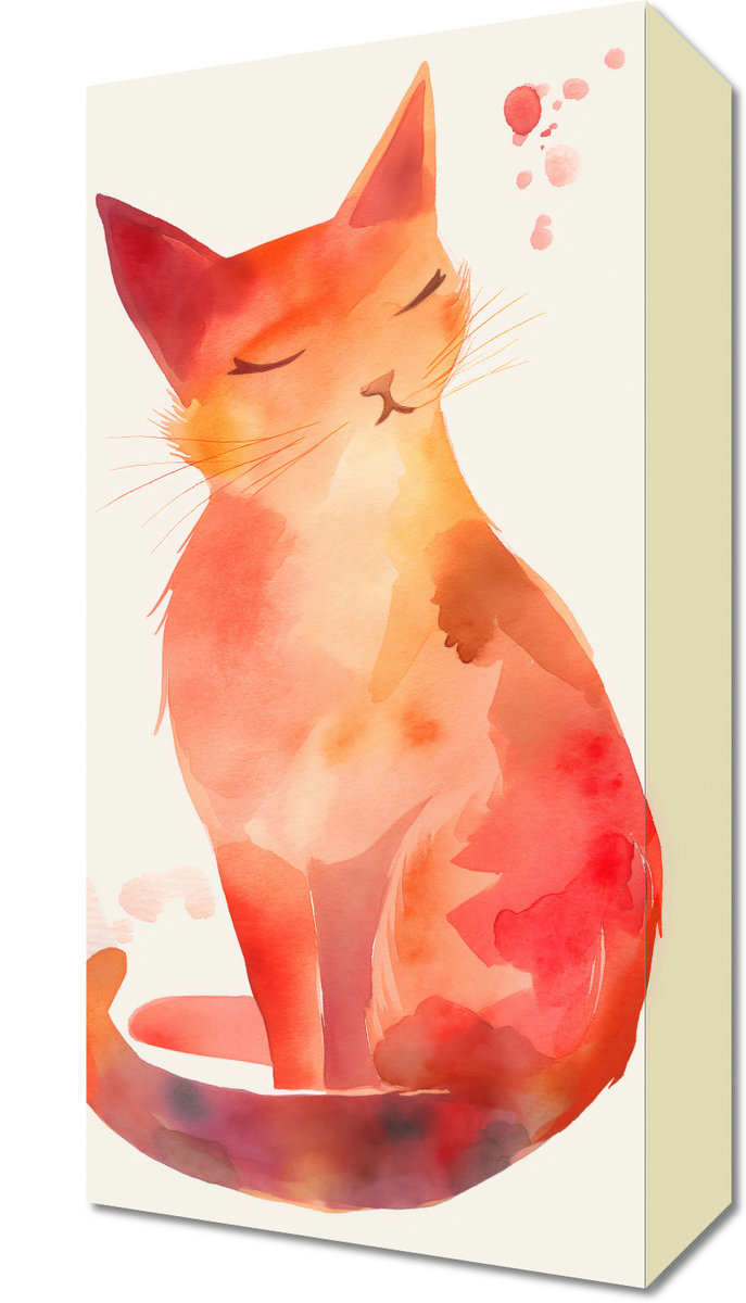 Obraz 20x40cm Akwarelowy Kot - Inna marka | Sklep EMPIK.COM