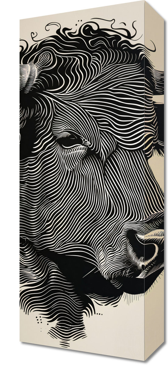 Obraz 20x50cm Byk w Świetlistych Barwach - Inna marka | Sklep EMPIK.COM