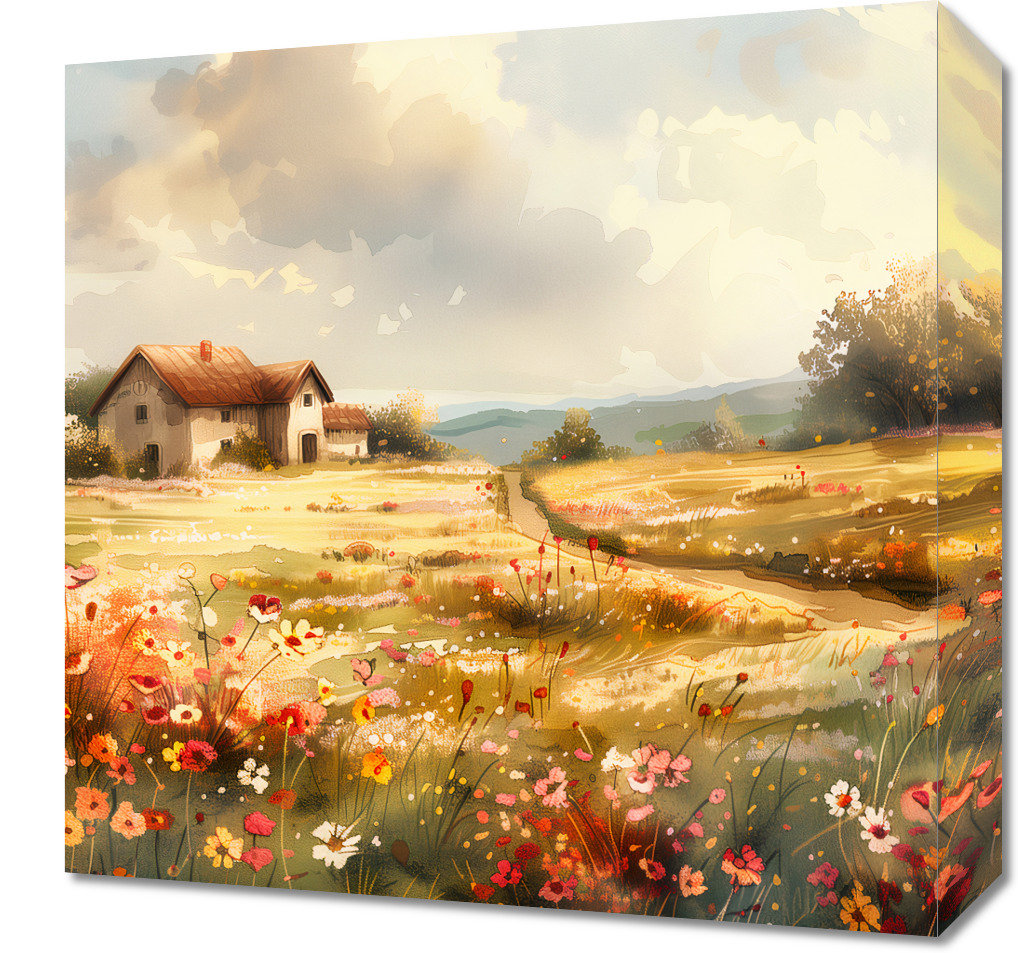 Obraz 40x40cm Sielski Domek - Inna marka | Sklep EMPIK.COM