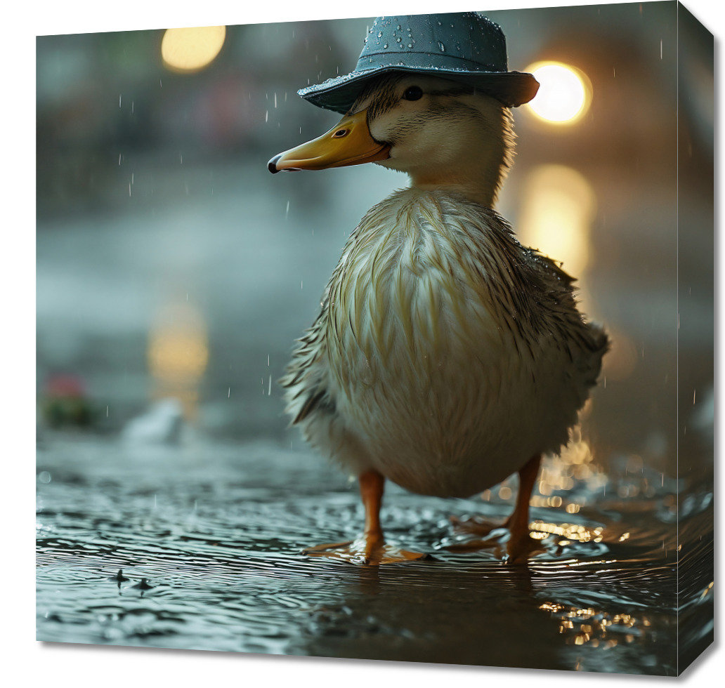 Obraz 50x50cm Kaczka w Kapeluszu - Inna marka | Sklep EMPIK.COM