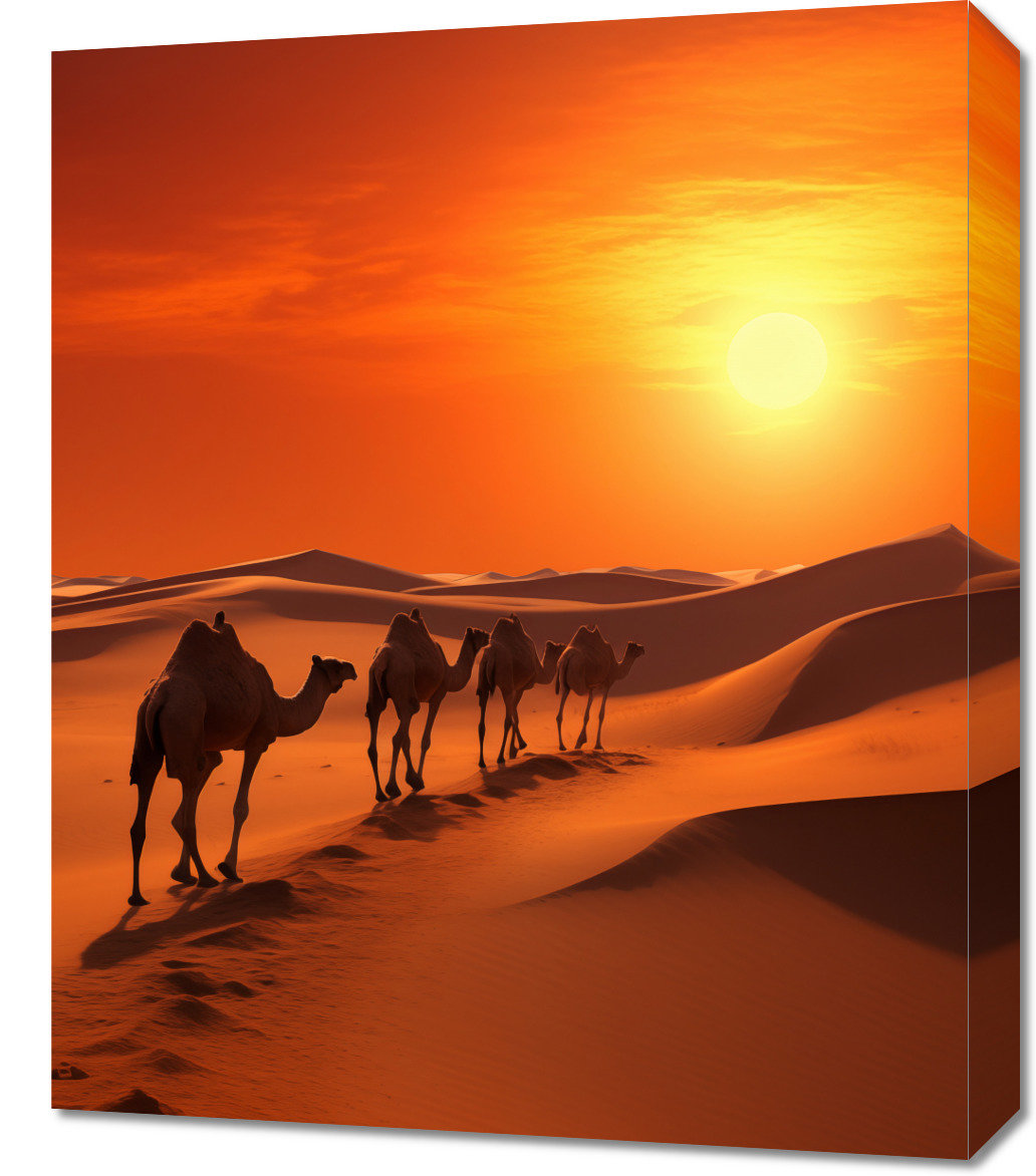 Obraz 50x60cm Karawana na Pustyni - Zakito Posters | Sklep EMPIK.COM