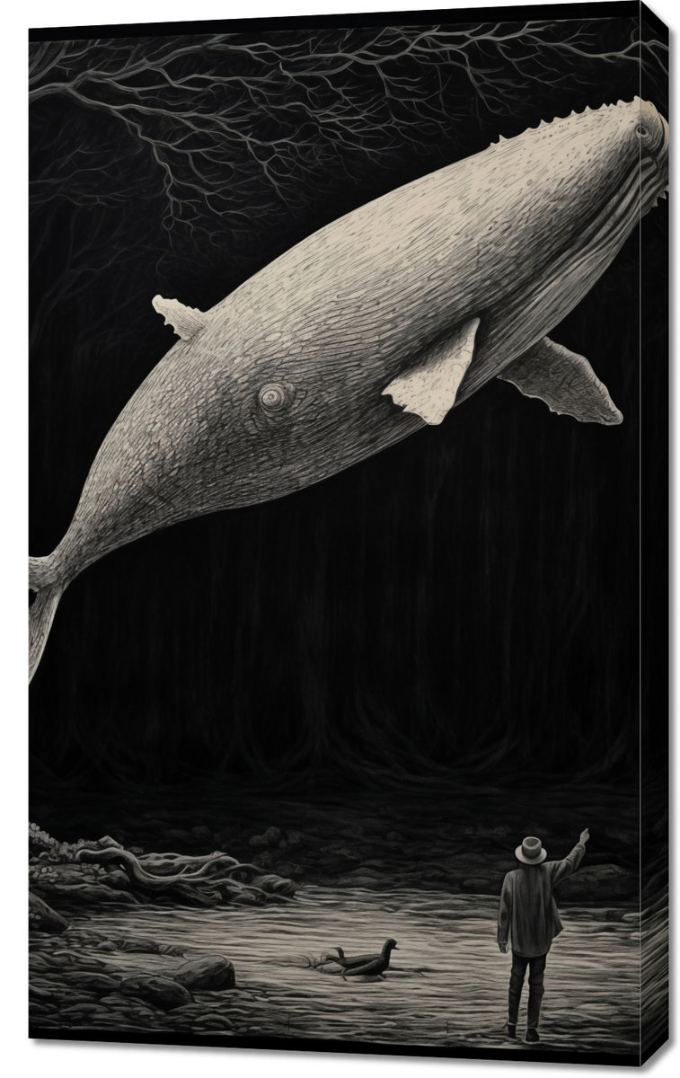 Obraz 60x100cm Biały Wieloryb - Inna marka | Sklep EMPIK.COM