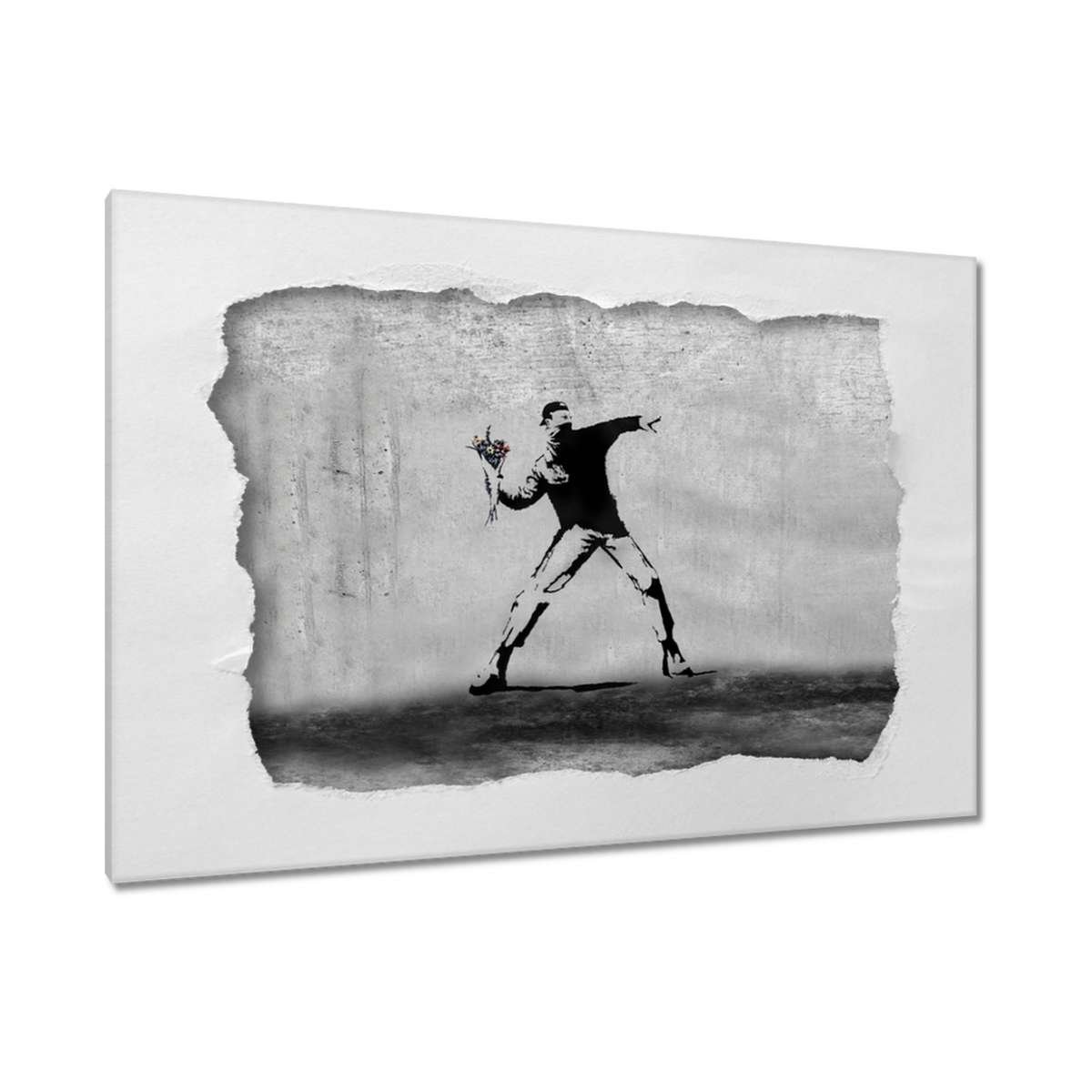 Obraz 60x40cm Banksy Miotacz kwiatów - ZeSmakiem | Sklep EMPIK.COM