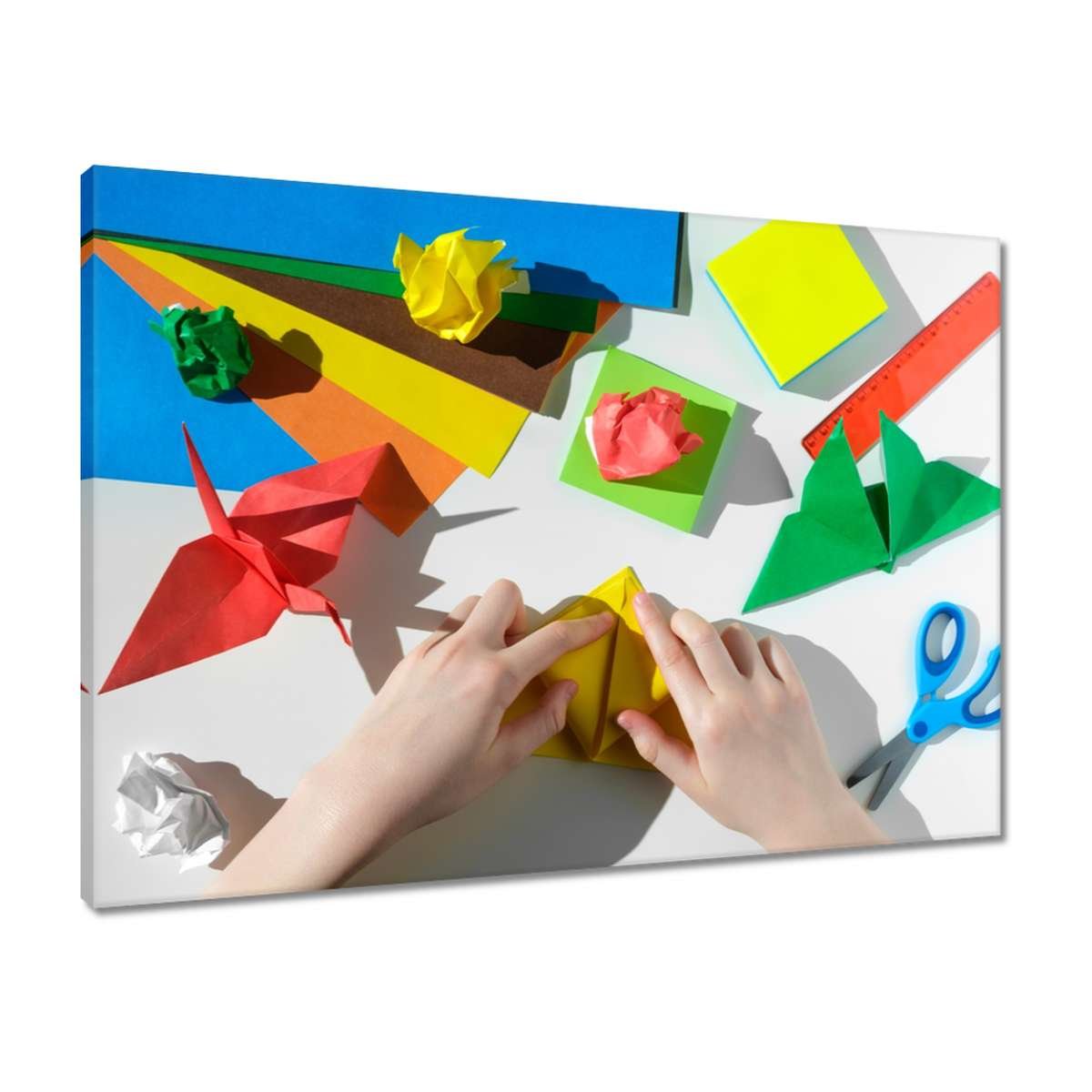 Obraz 70x50 Origami papier nożyczki - ZeSmakiem | Sklep EMPIK.COM