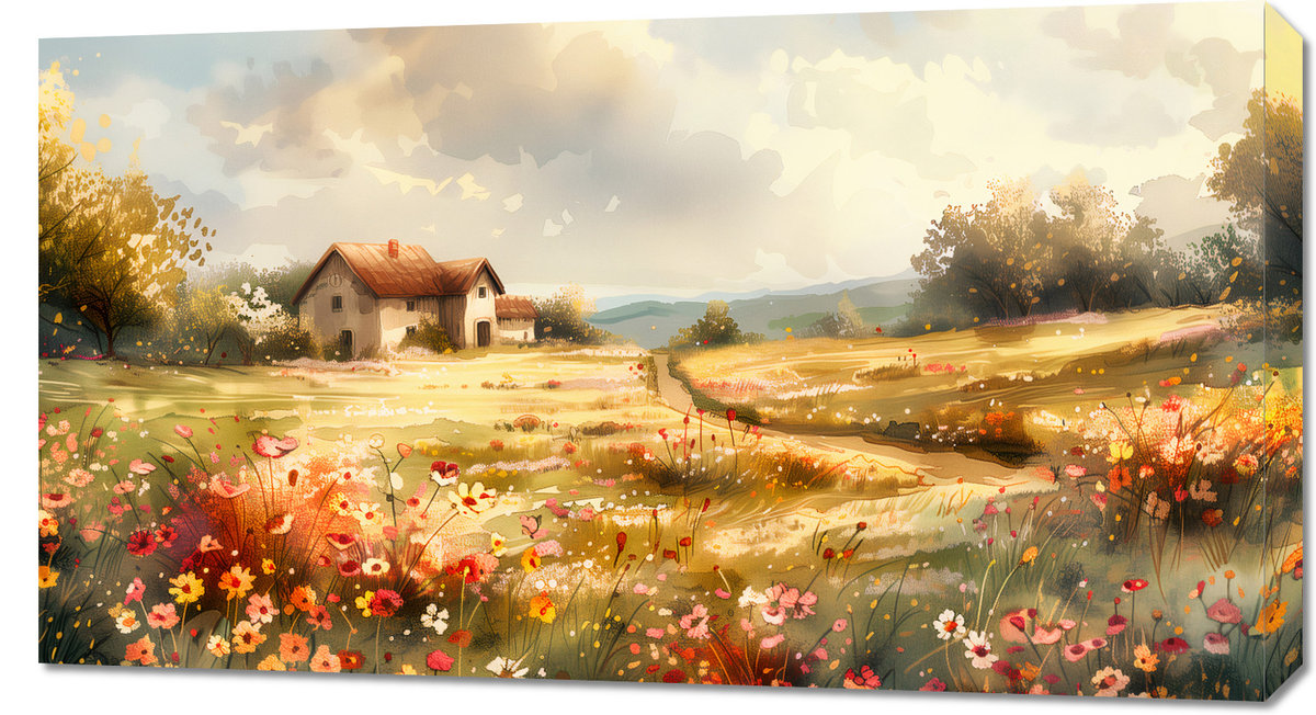 Obraz 90x50cm Sielski Domek - Inna marka | Sklep EMPIK.COM