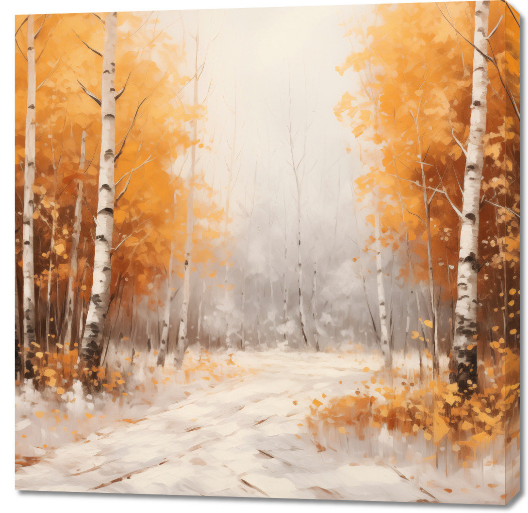 Obraz 90x90cm Jesienne Brzozy - Inna marka | Sklep EMPIK.COM