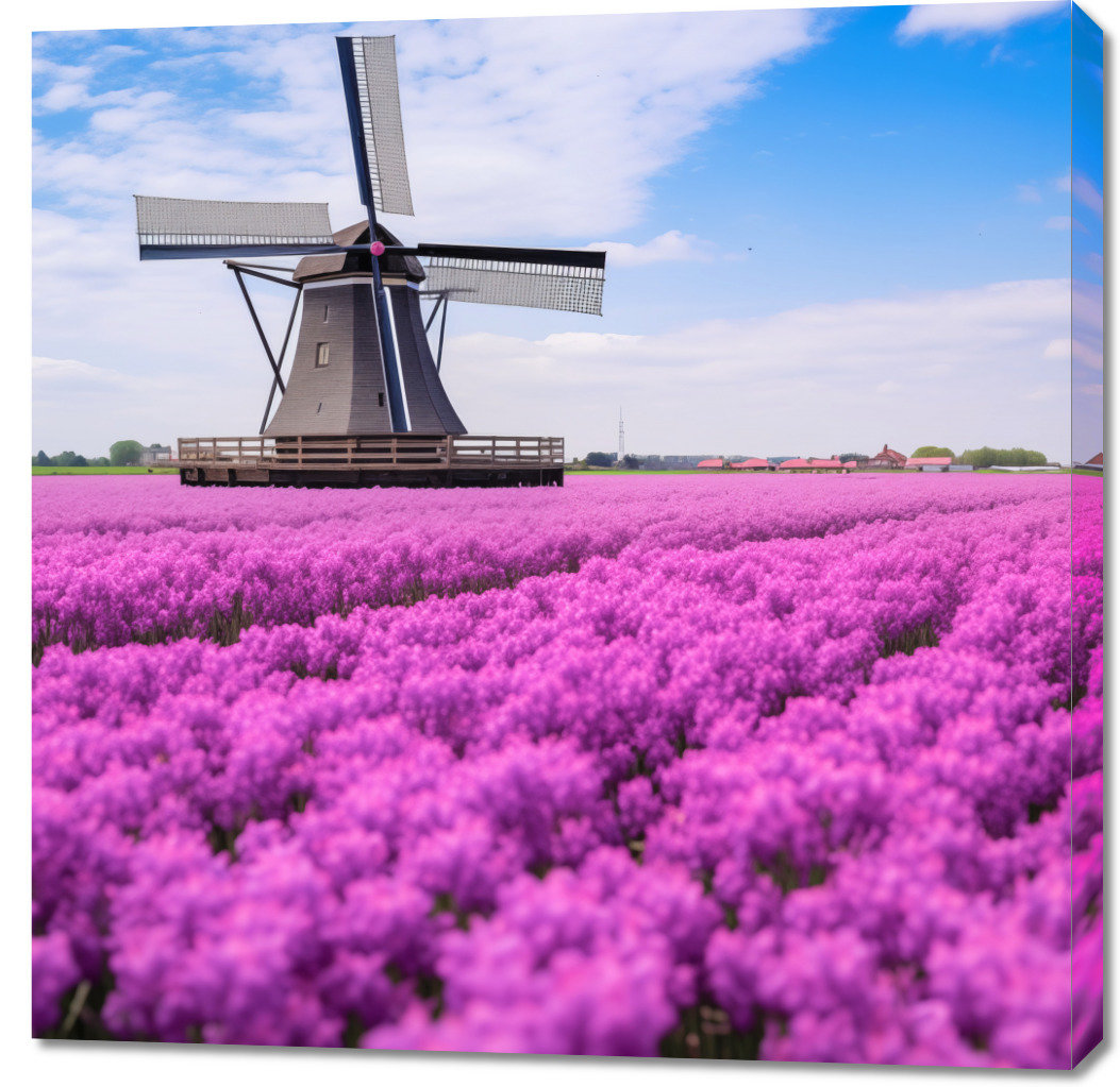 Obraz 90x90cm Kolory Holenderskiego Wiatraka - Inna marka | Sklep EMPIK.COM