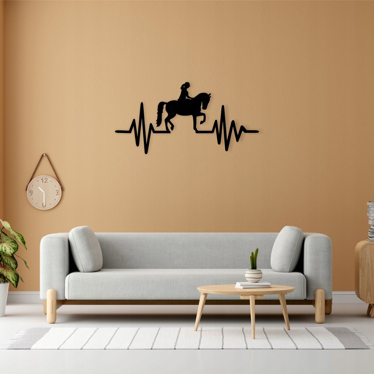 OBRAZ AŻUROWY LINIA ŻYCIA KOŃ PANEL ŚCIENNY 60x30 cm - WrapFactory ...