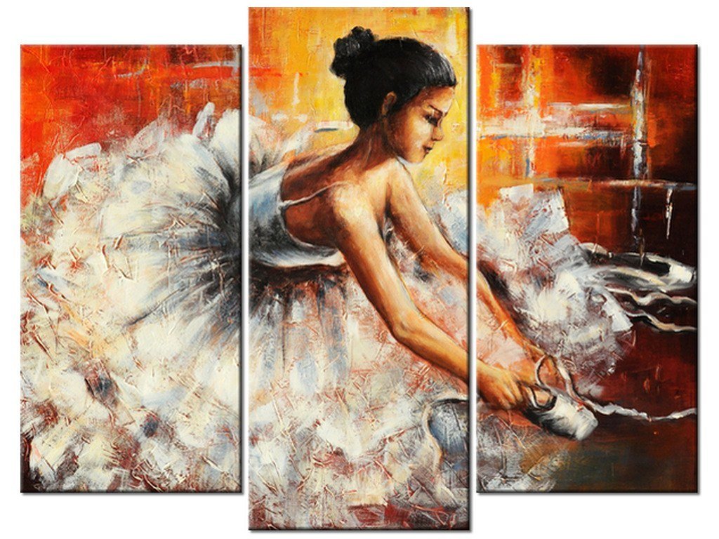 Obraz, Baletnica, 3 elementy, 90x70 cm - Oobrazy | Sklep EMPIK.COM