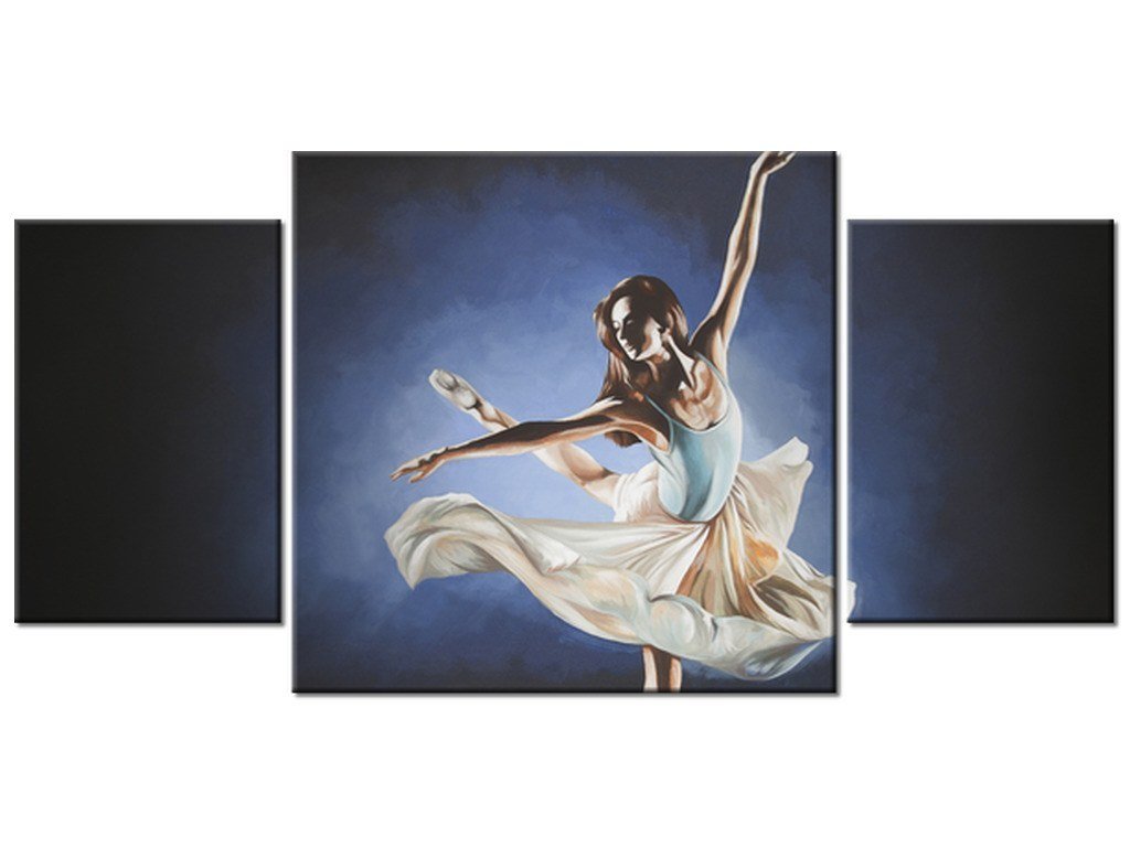 Obraz Baletnica w tańcu, 3 elementy, 80x40 cm - Oobrazy | Sklep EMPIK.COM
