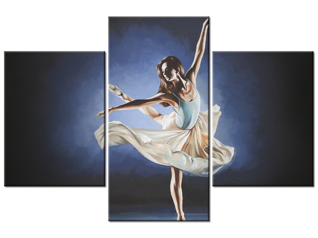 Obraz Baletnica w tańcu, 3 elementy, 90x60 cm - Oobrazy | Sklep EMPIK.COM