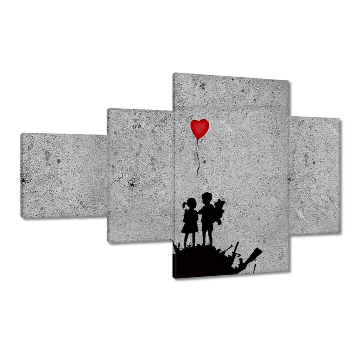 Obraz Banksy Dzieci na stosie, 130x80cm - ZeSmakiem | Sklep EMPIK.COM