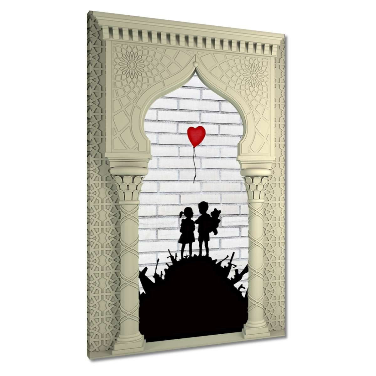 Obraz Banksy Góra broni Balon, 60x90cm - ZeSmakiem | Sklep EMPIK.COM