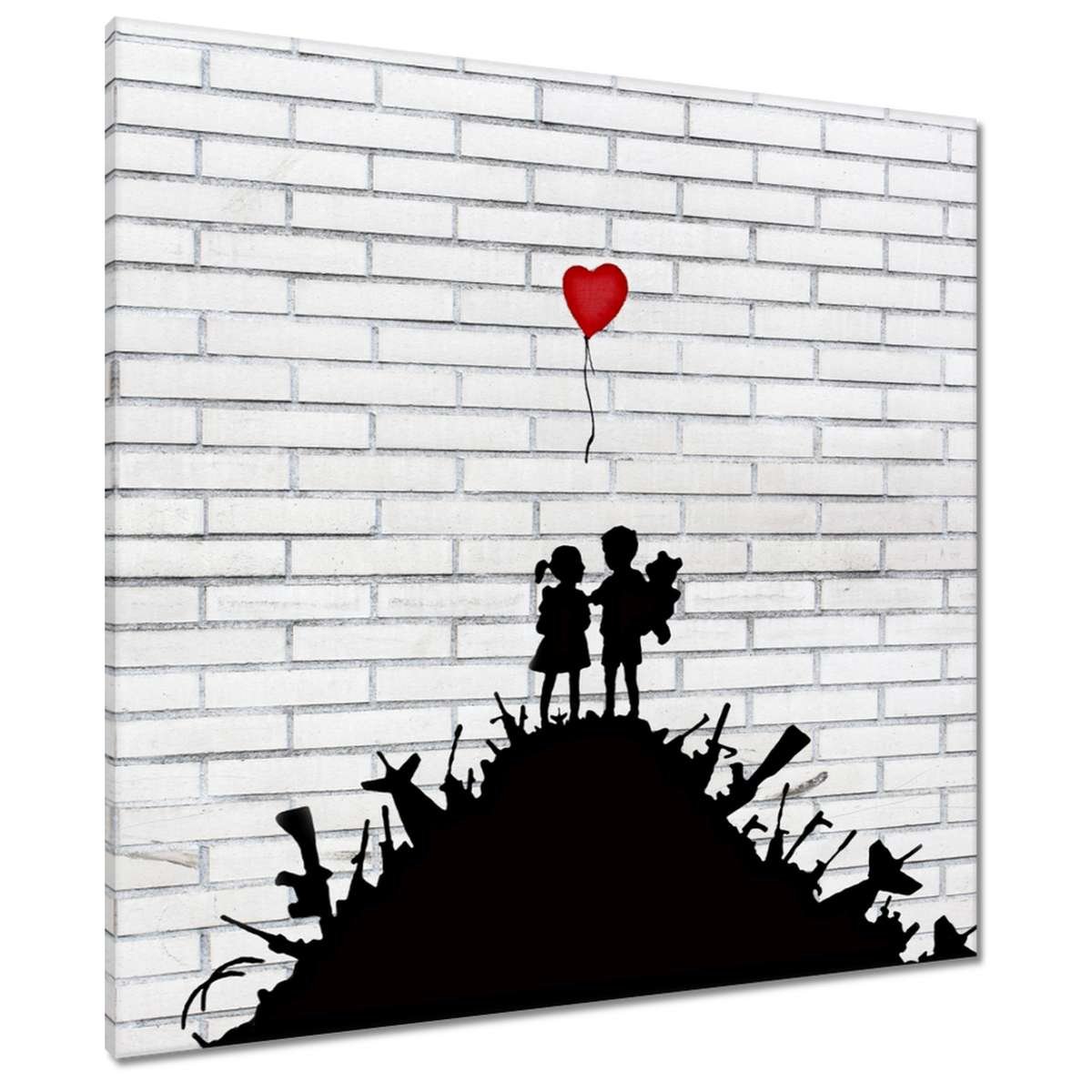 Obraz Banksy Góra broni Balon, 80x80cm - ZeSmakiem | Sklep EMPIK.COM