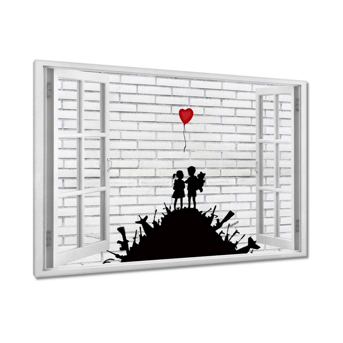 Obraz Banksy Góra broni Balon, 90x60cm - ZeSmakiem | Sklep EMPIK.COM