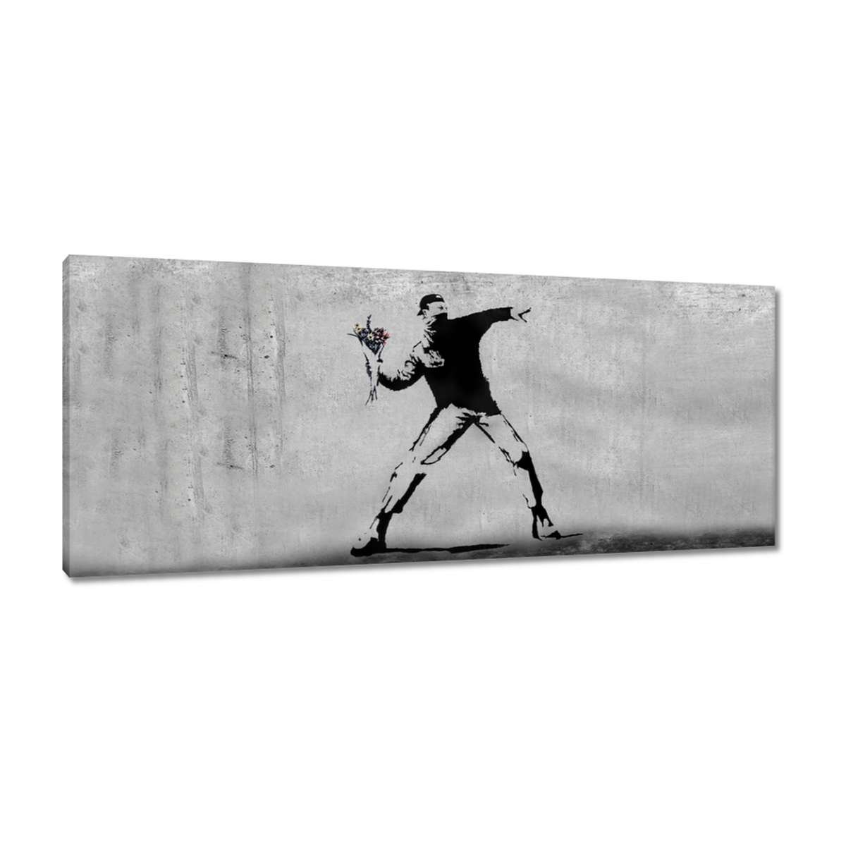 Obraz Banksy Miotacz kwiatów, 100x40cm - ZeSmakiem | Sklep EMPIK.COM