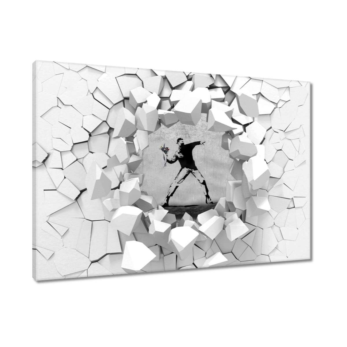 Obraz Banksy Miotacz kwiatów, 120x80cm - ZeSmakiem | Sklep EMPIK.COM