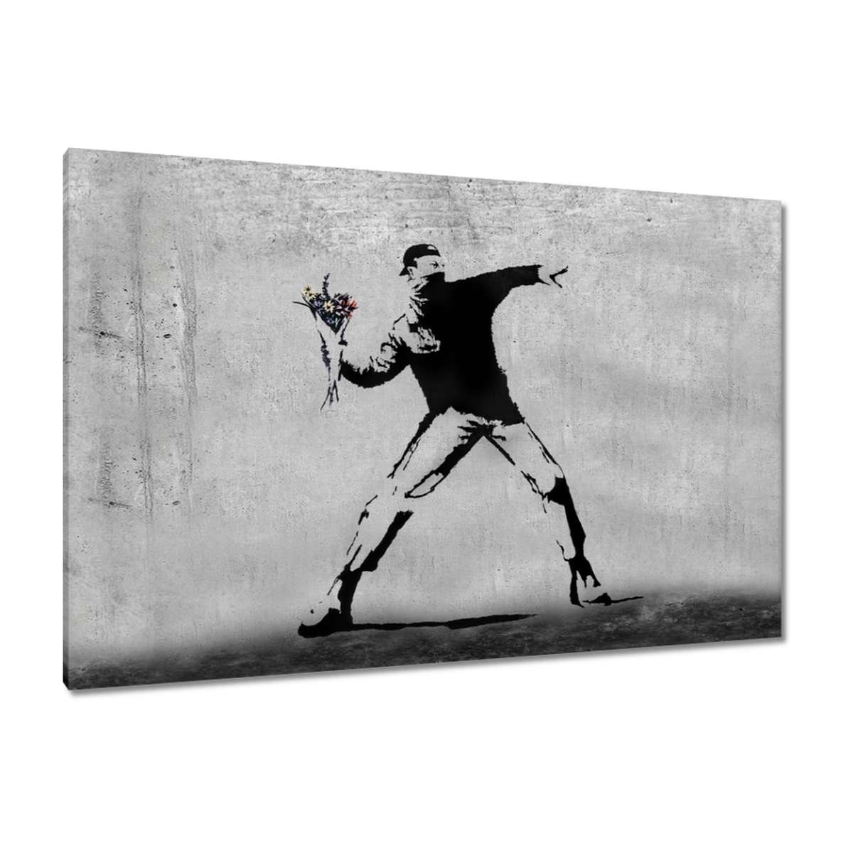 Obraz Banksy Miotacz kwiatów, 120x80cm - ZeSmakiem | Sklep EMPIK.COM