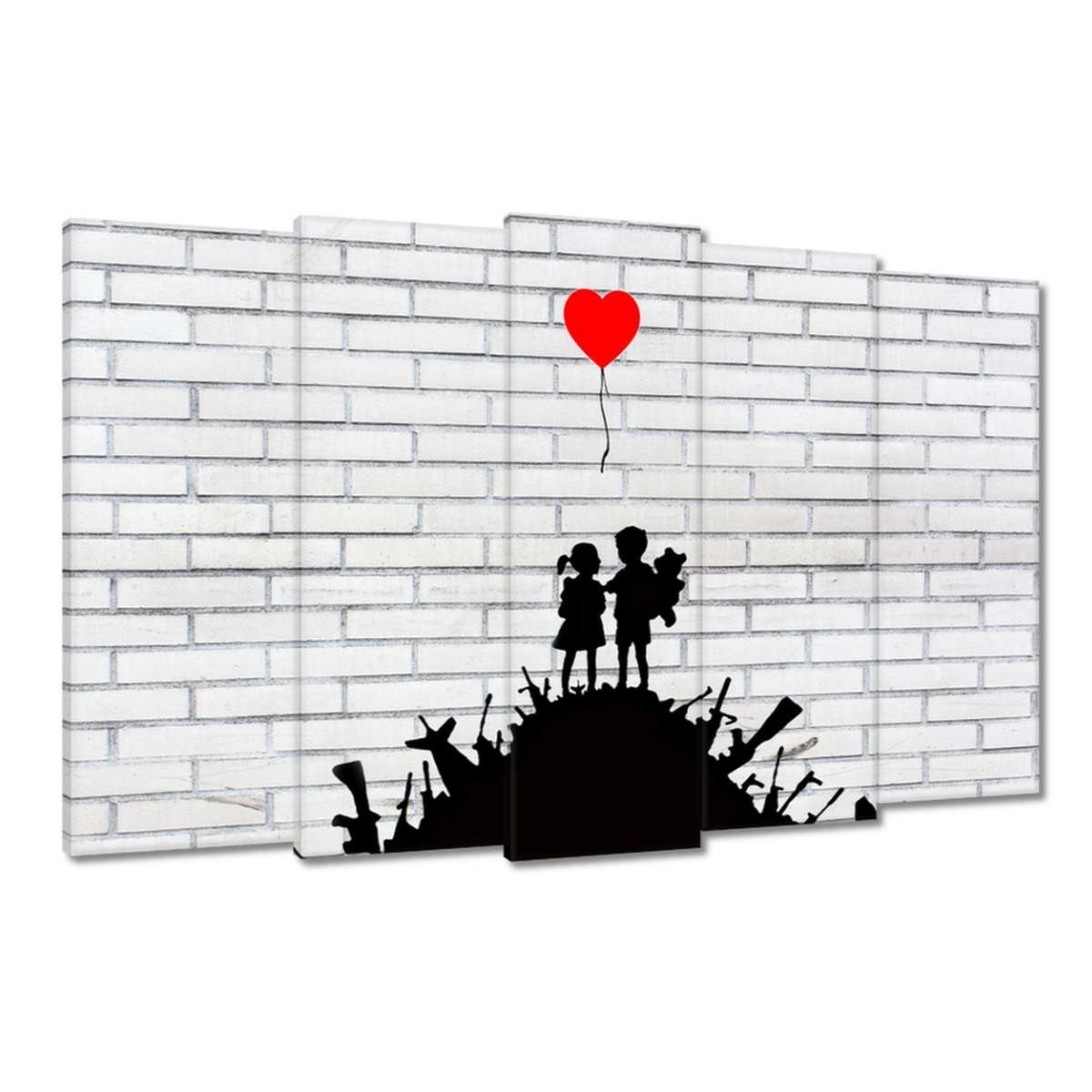 Obraz Banksy Sterta broni Balon, 150x95cm - ZeSmakiem | Sklep EMPIK.COM