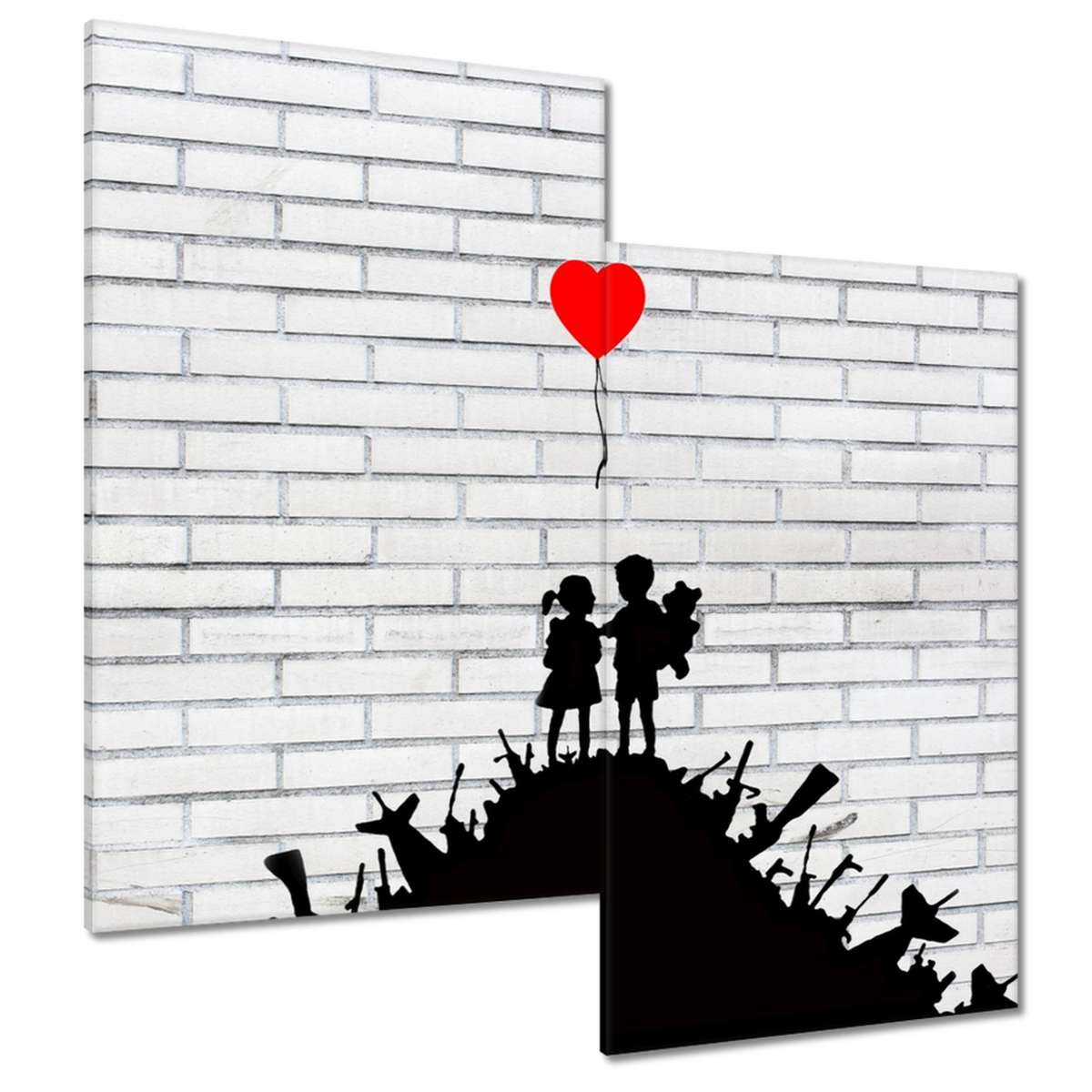 Obraz Banksy Sterta broni Balon, 60x60cm - ZeSmakiem | Sklep EMPIK.COM
