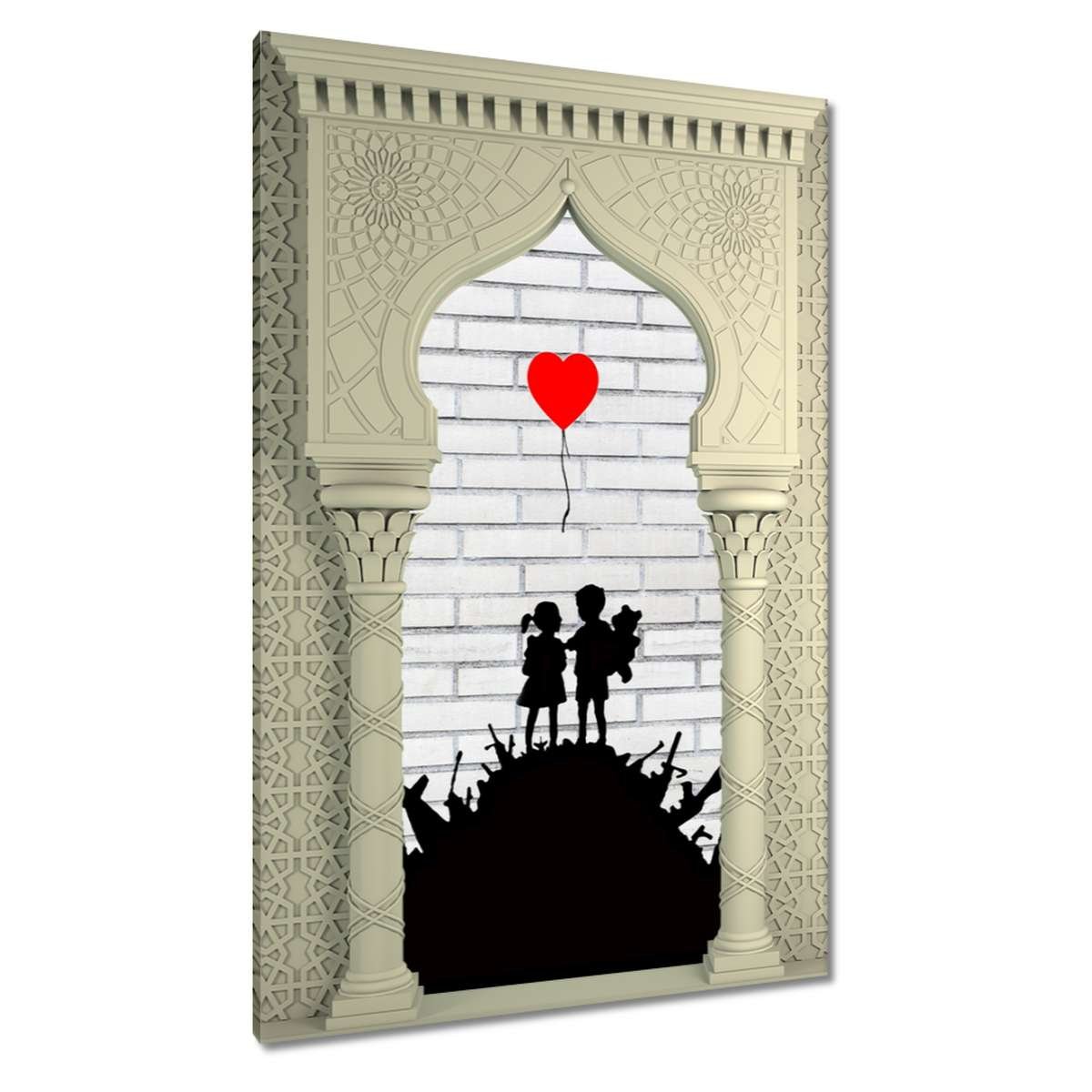 Obraz Banksy Sterta broni Balon, 60x90cm - ZeSmakiem | Sklep EMPIK.COM