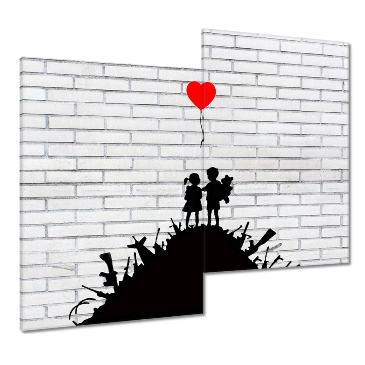 Obraz Banksy Sterta broni Balon, 80x70cm - ZeSmakiem | Sklep EMPIK.COM