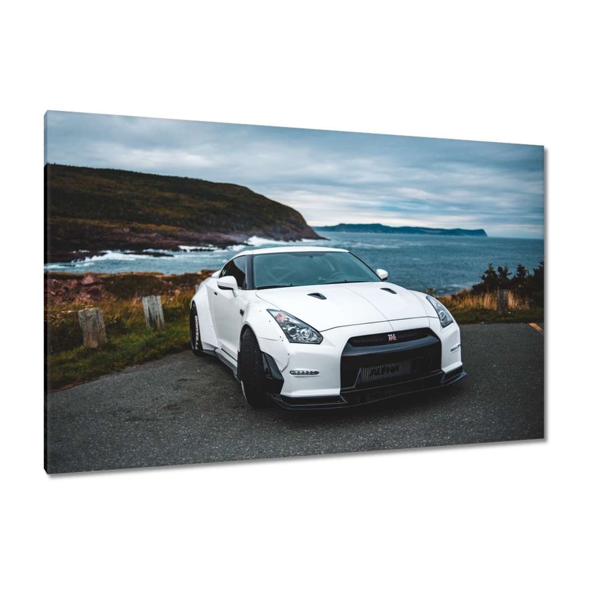 Obraz Białe sportowe auto, 140x90cm - ZeSmakiem | Sklep EMPIK.COM