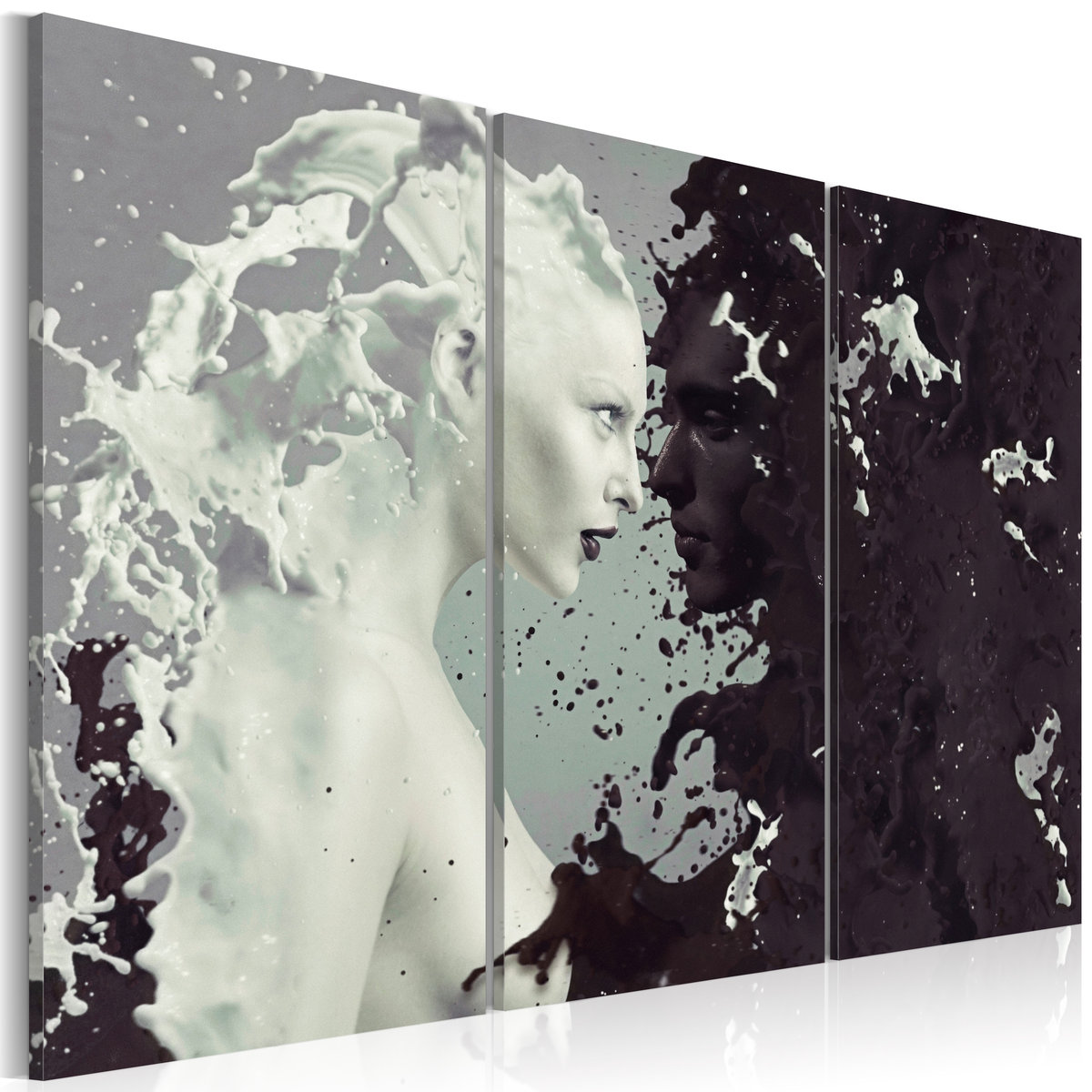 Obraz - Black or white? - triptych 90x60 Standard Płótno flizelinowe ...