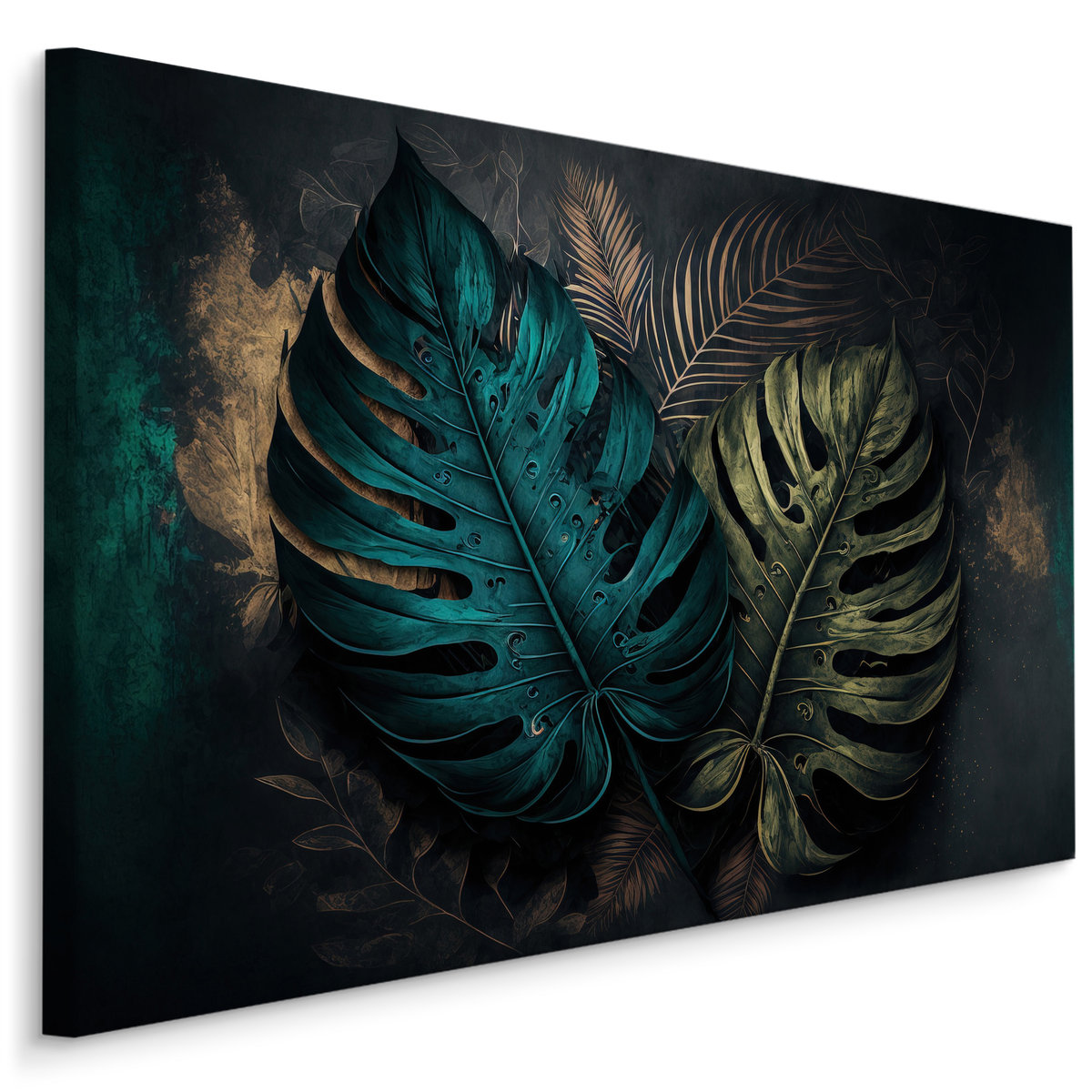 Obraz Canvas Do Jadalni Abstrakcja Liście Monstera 70X50cm - Muralo ...