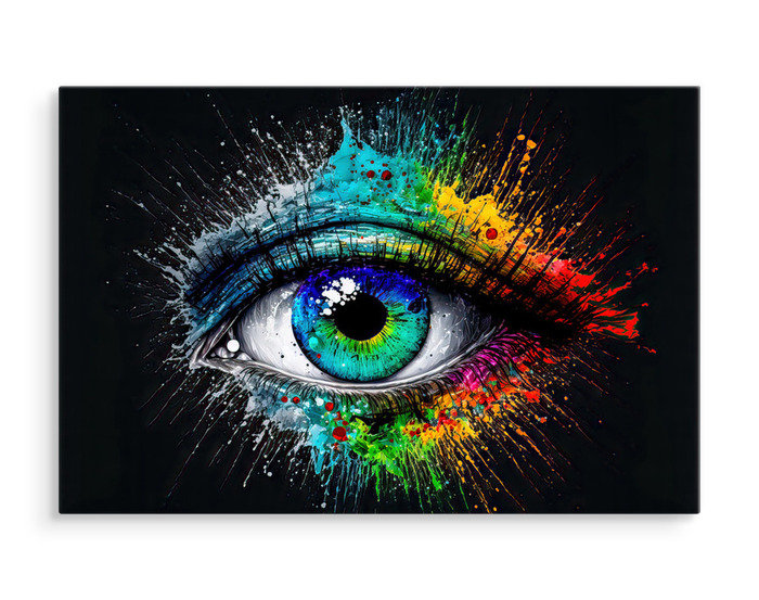 Obraz Canvas Do Salonu Abstrakcja Oko Farby Sztuka Dekoracja 30cm X ...