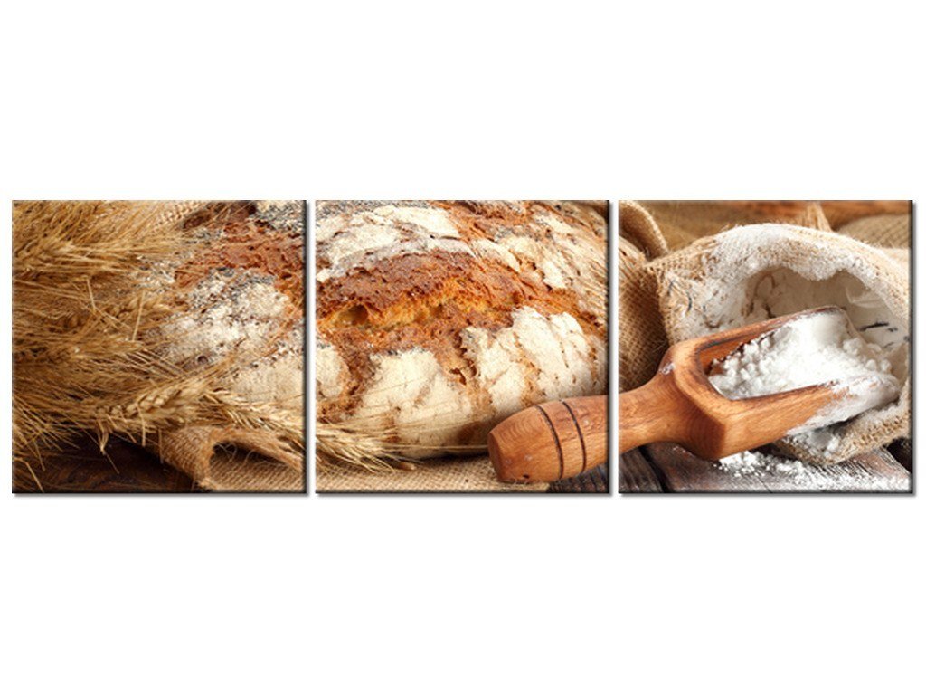 Obraz Chleb wiejski na zakwasie, 3 elementy, 120x40 cm - Oobrazy ...