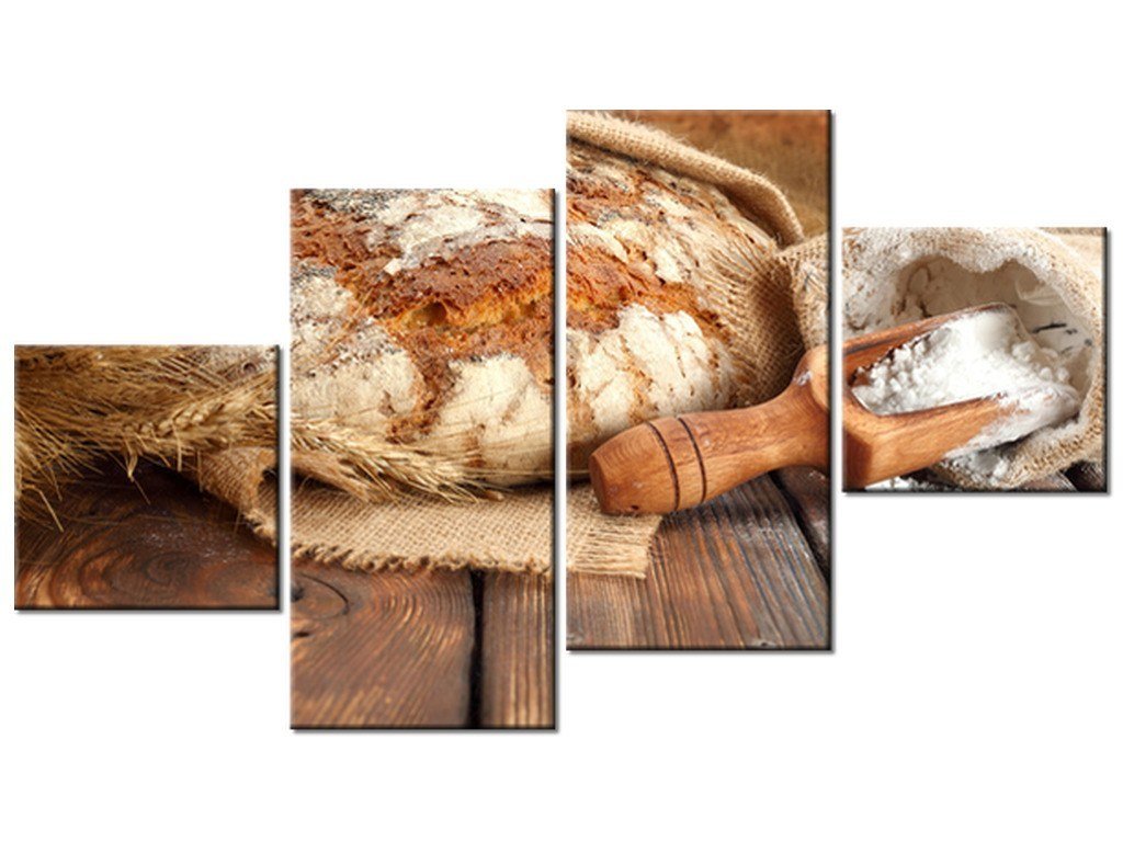 Obraz Chleb wiejski na zakwasie, 4 elementy, 160x90 cm - Oobrazy ...
