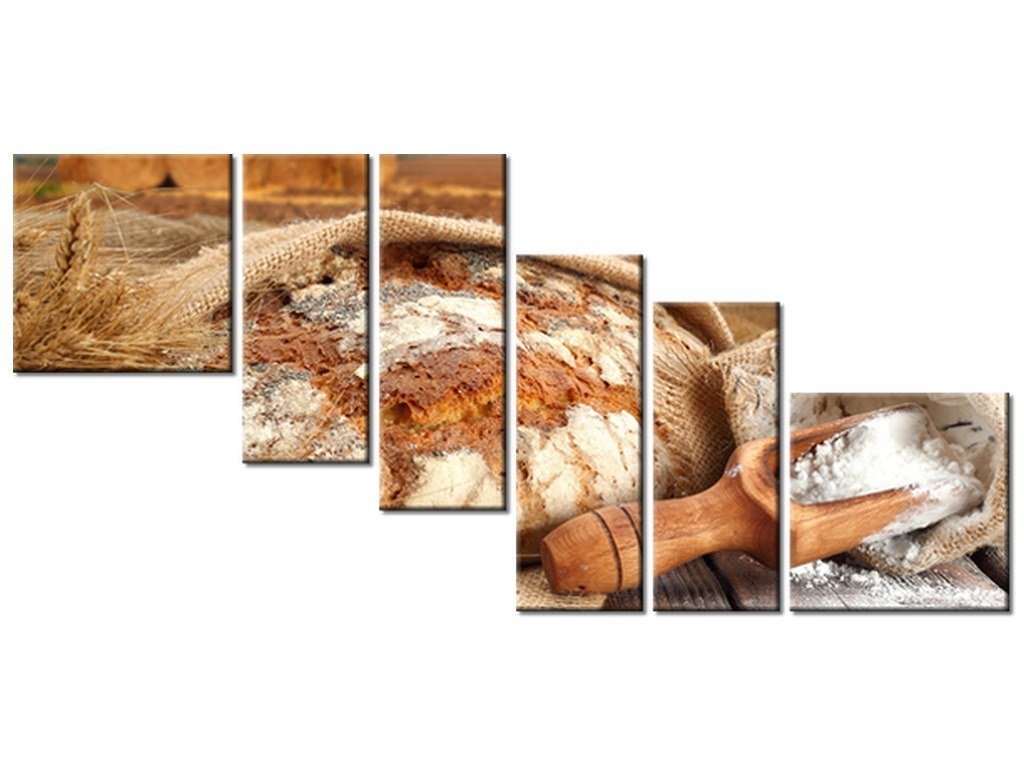 Obraz Chleb wiejski na zakwasie, 6 elementów, 220x100 cm - Oobrazy ...