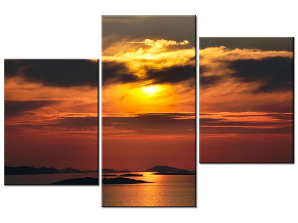 Obraz Chorwackie słońce, 3 elementy, 90x60 cm - Oobrazy | Sklep EMPIK.COM