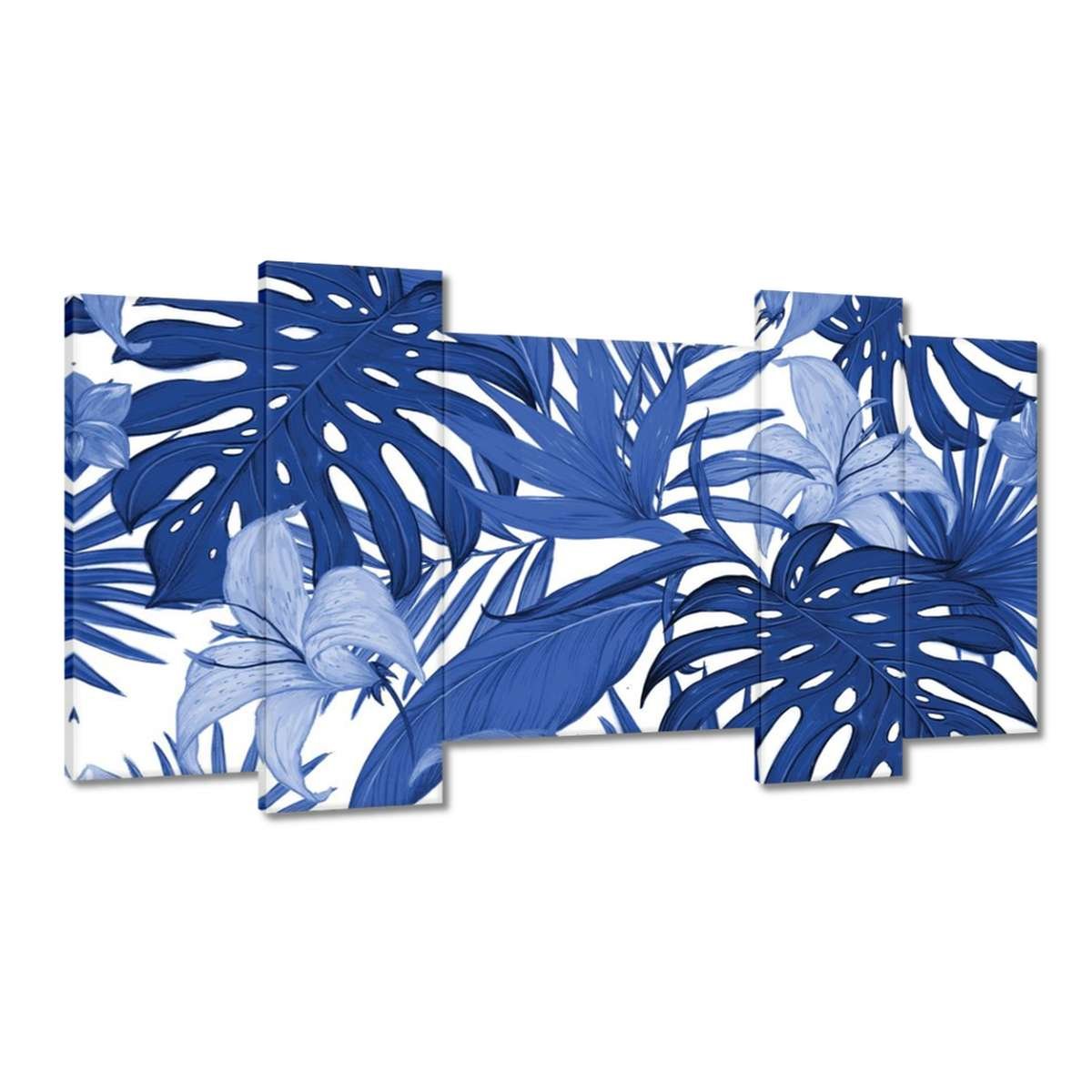Obraz Classic Blue Monstera, 120x65cm - ZeSmakiem | Sklep EMPIK.COM