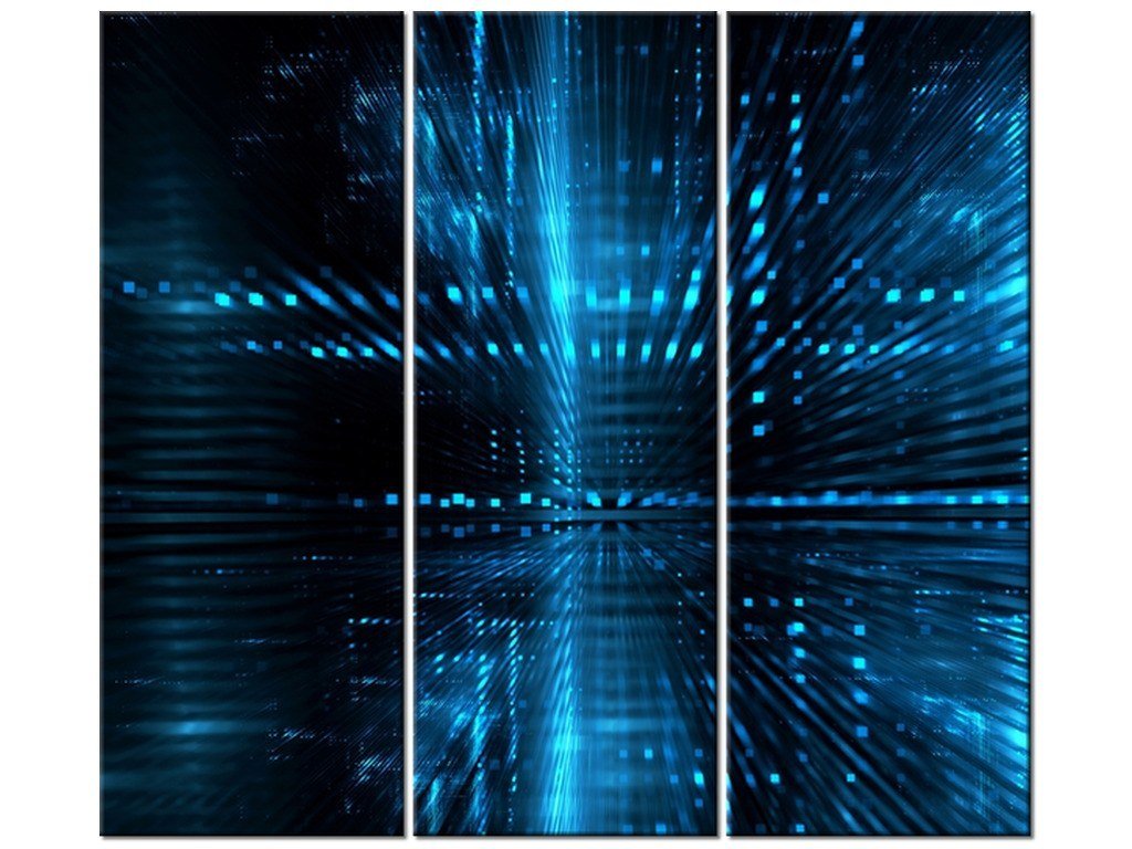 Obraz Cyfrowa technologia 3D, 3 elementy, 90x80 cm - Oobrazy | Sklep ...