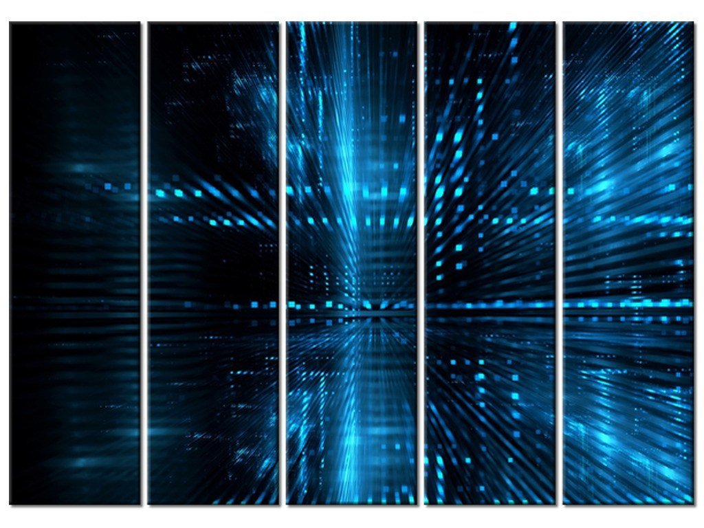 Obraz Cyfrowa technologia 3D, 5 elementów, 225x160 cm - Oobrazy | Sklep ...