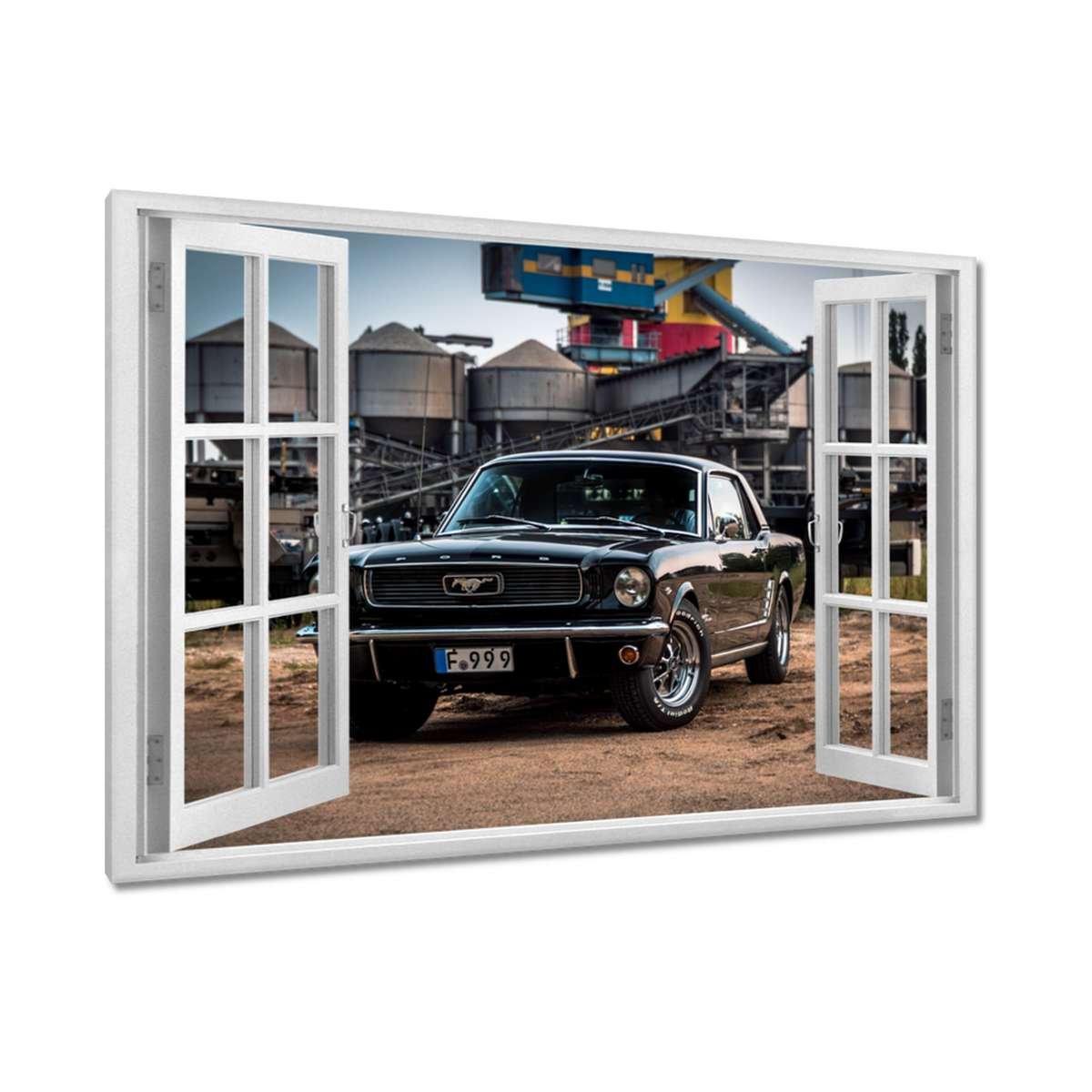 Obraz Czarny Ford Mustang, 120x80cm - ZeSmakiem | Sklep EMPIK.COM