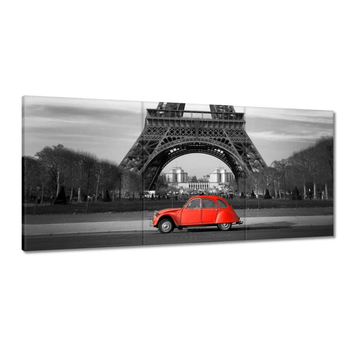 Obraz Czerwone auto Wieża Eiffla, 210x100cm - ZeSmakiem | Sklep EMPIK.COM