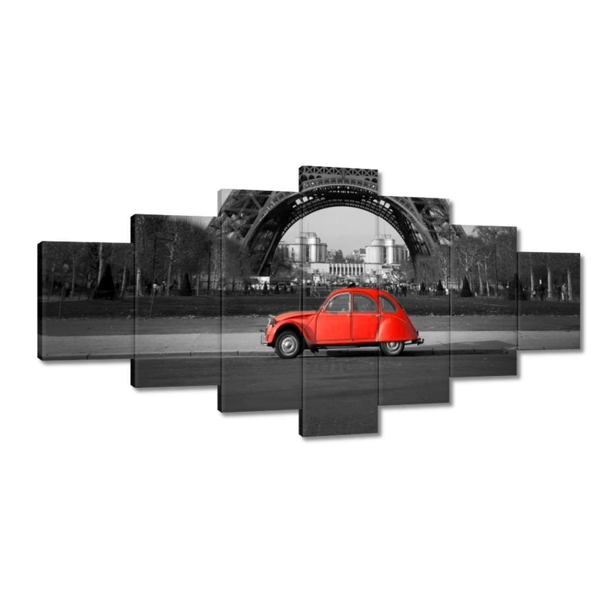 Obraz Czerwone auto Wieża Eiffla, 210x100cm - ZeSmakiem | Sklep EMPIK.COM