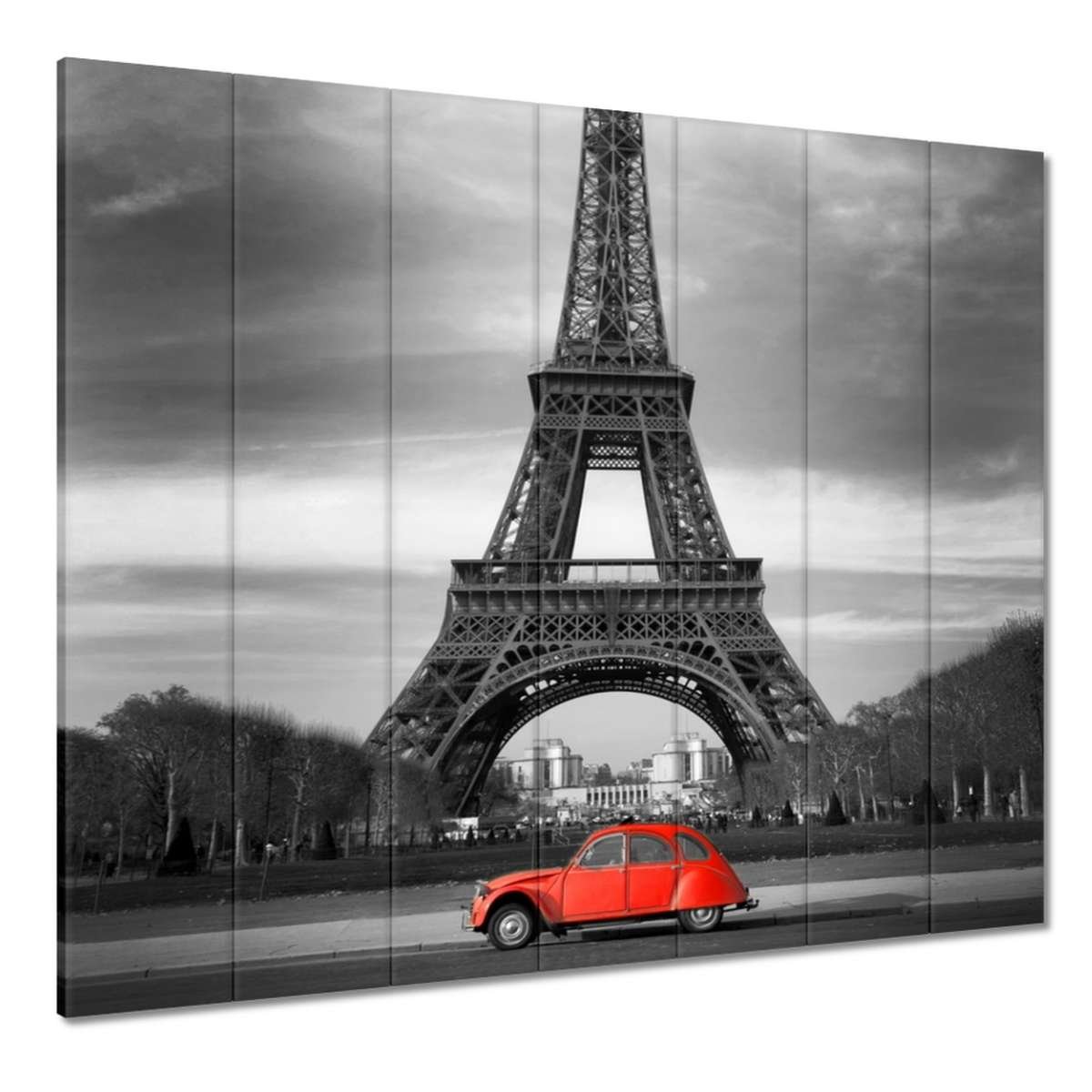 Obraz Czerwone auto Wieża Eiffla, 210x195cm - ZeSmakiem | Sklep EMPIK.COM