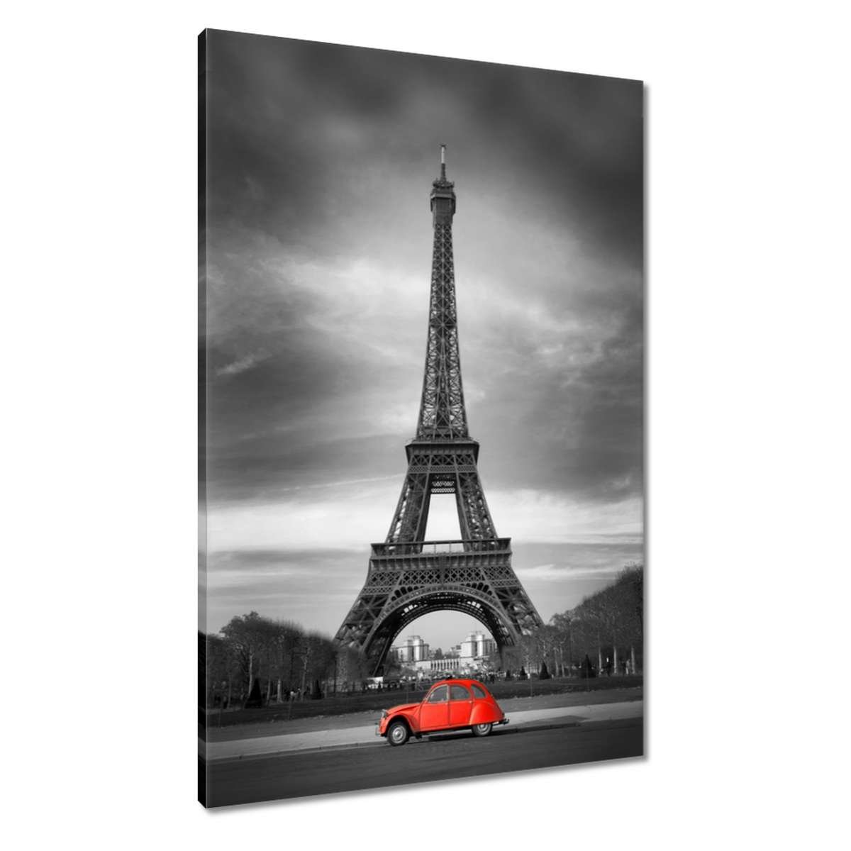 Obraz Czerwone auto Wieża Eiffla, 60x90cm - ZeSmakiem | Sklep EMPIK.COM