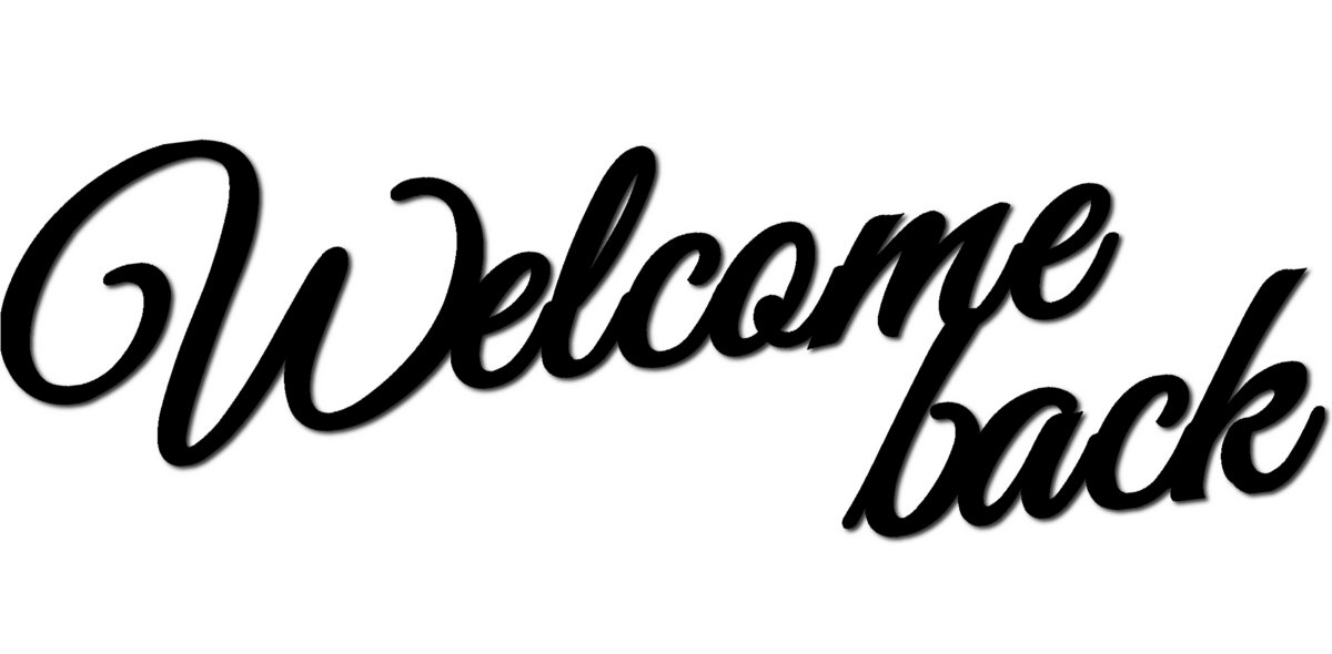 Obraz dekoracja napis Welcome Back Vibes 80 cm czarny - Inny producent | Sklep EMPIK.COM