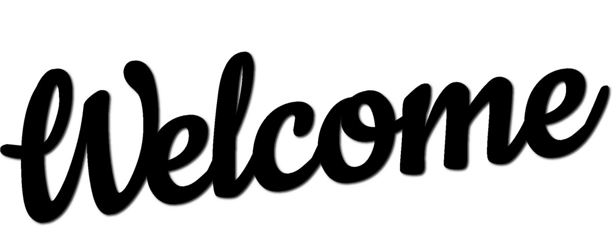 Obraz dekoracja napis Welcome Witamy Cookie 80 cm czarny - Inny ...