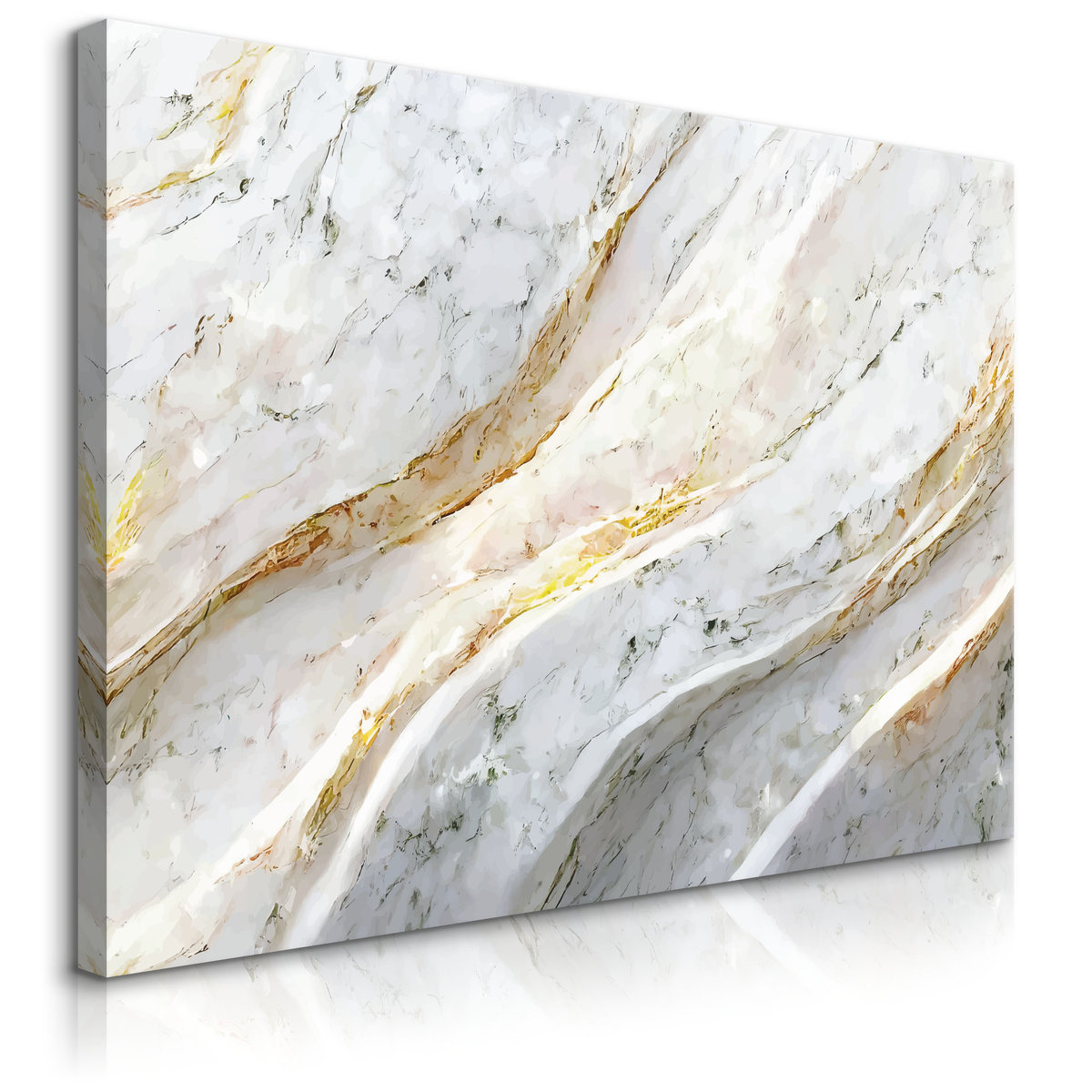 Obraz Do Salonu Biały Marmur Styl Glamour Abstrakcja 70cm X 50cm ...