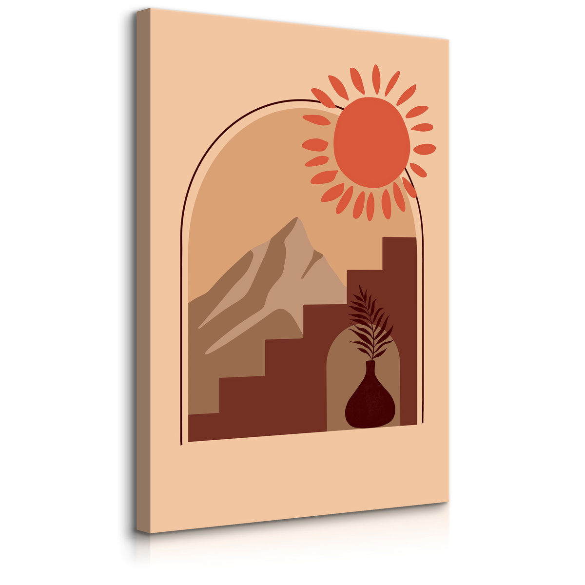 Obraz Do Salonu Góry Krajobraz Słońce Styl Boho Abstrakcja 40cm X 50cm ...