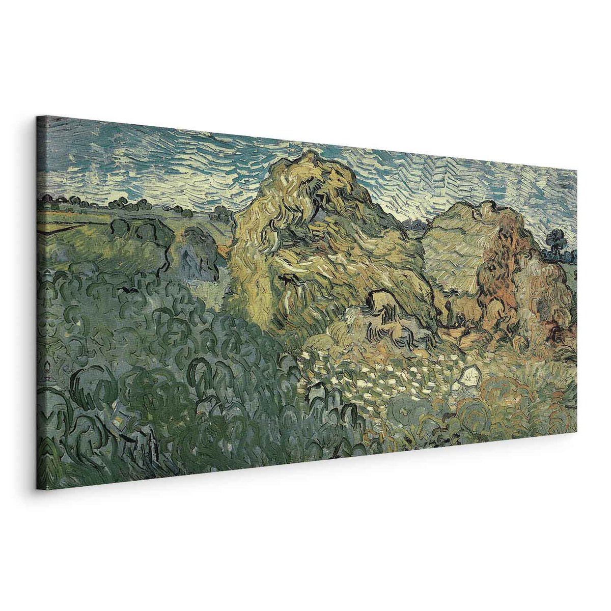 Obraz - Field with Wheat Stacks (Vincent Van Gogh) - ARTGEIST | Sklep ...