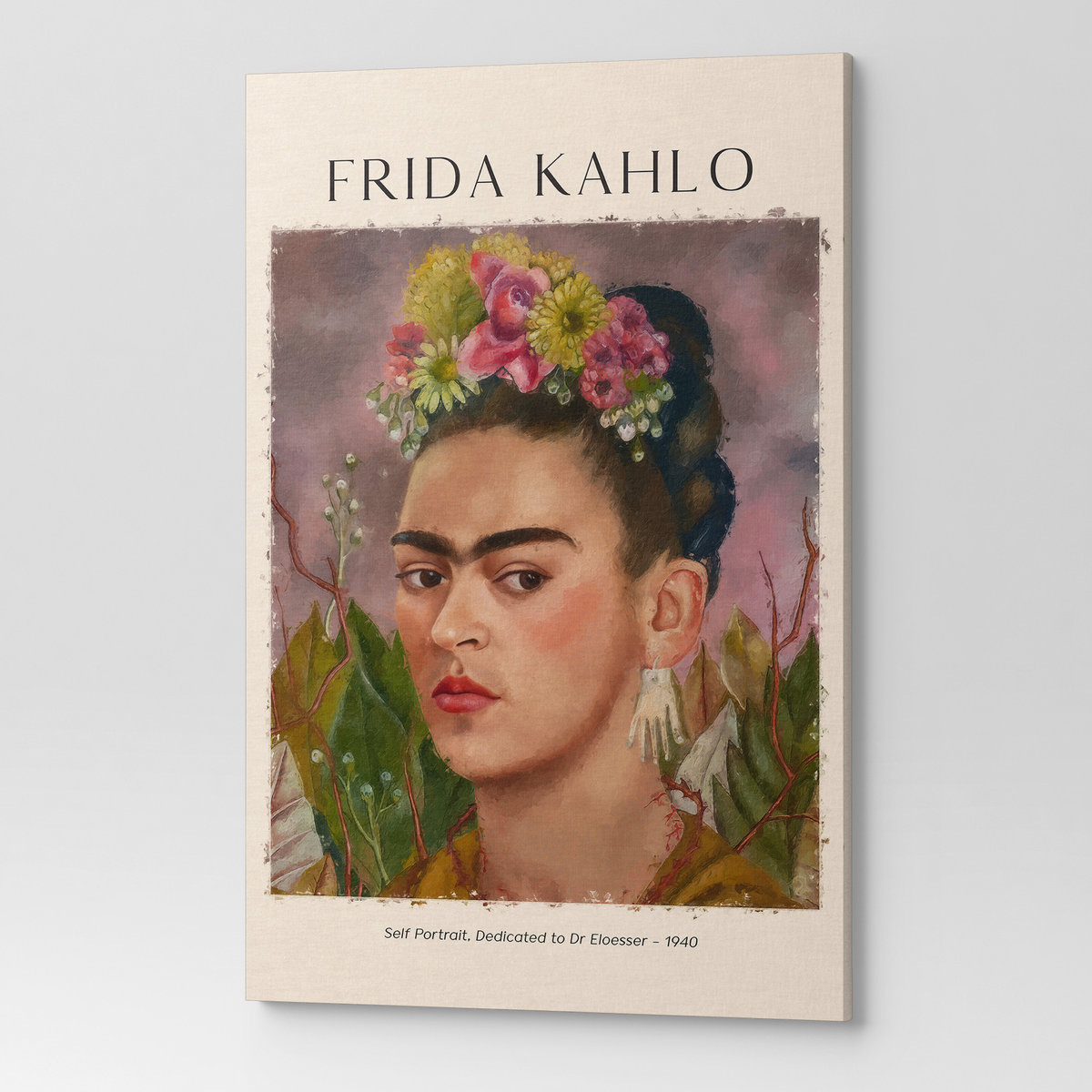 Obraz FRIDA KAHLO SELF PORTAIT DEDICATED TO DR ELOSSER REP00025 60X90 - Wave Print | Sklep EMPIK.COM