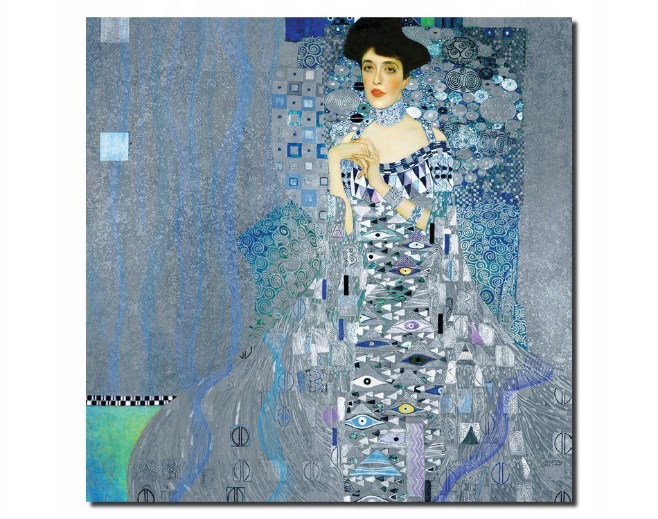 OBRAZ Gustav Klimt Portret ADELA 80x80 NA PŁÓTNIE abstrakcja do salonu ...