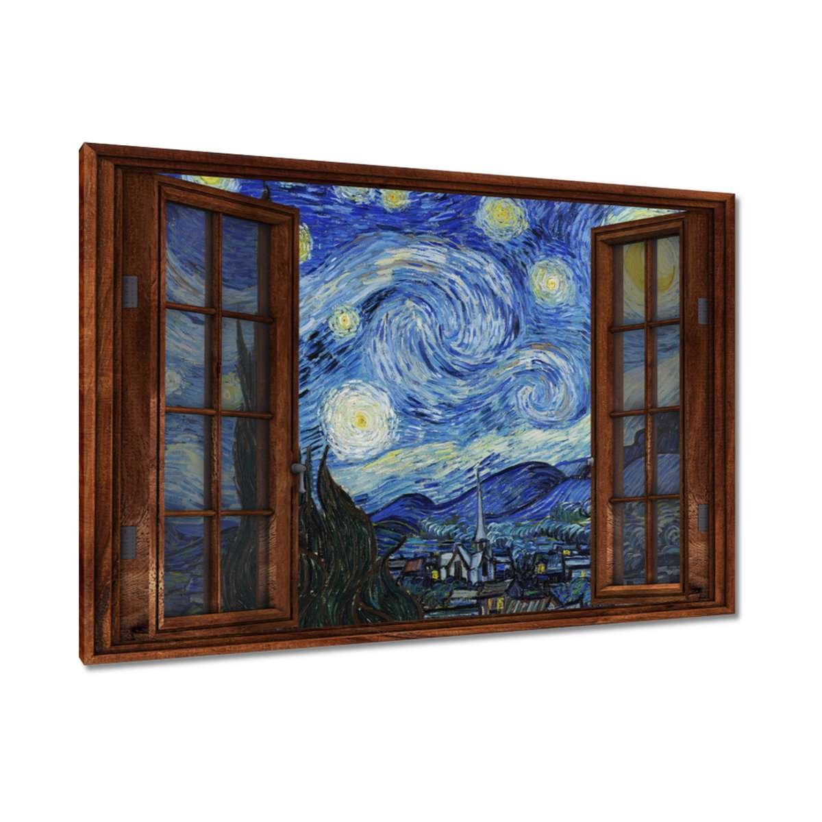Obraz Gwiaździsta Noc Van Gogh, 60x40cm - ZeSmakiem | Sklep EMPIK.COM